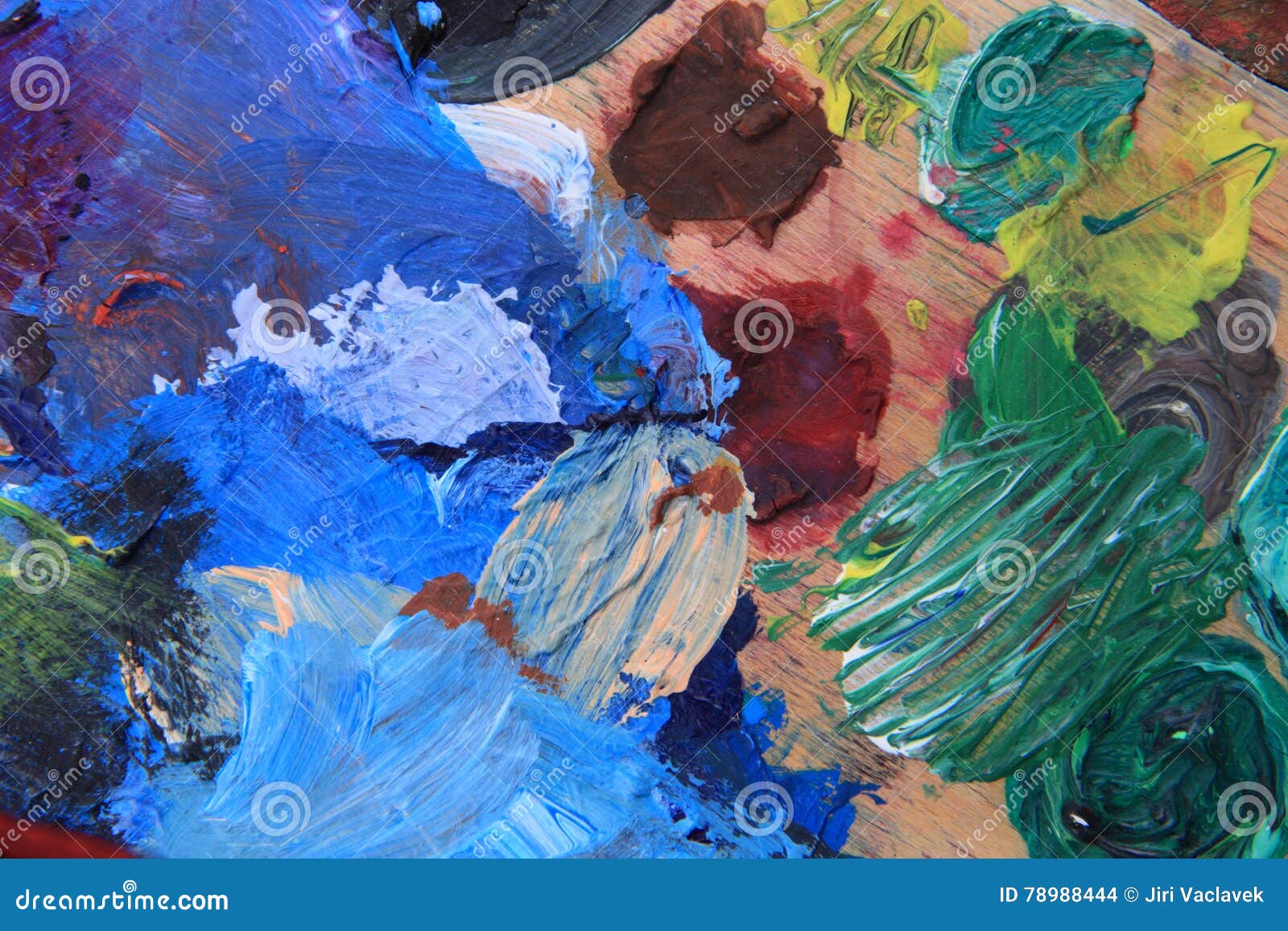 Color Paint Palette Texture Stock Illustration - Illustration of messy ...