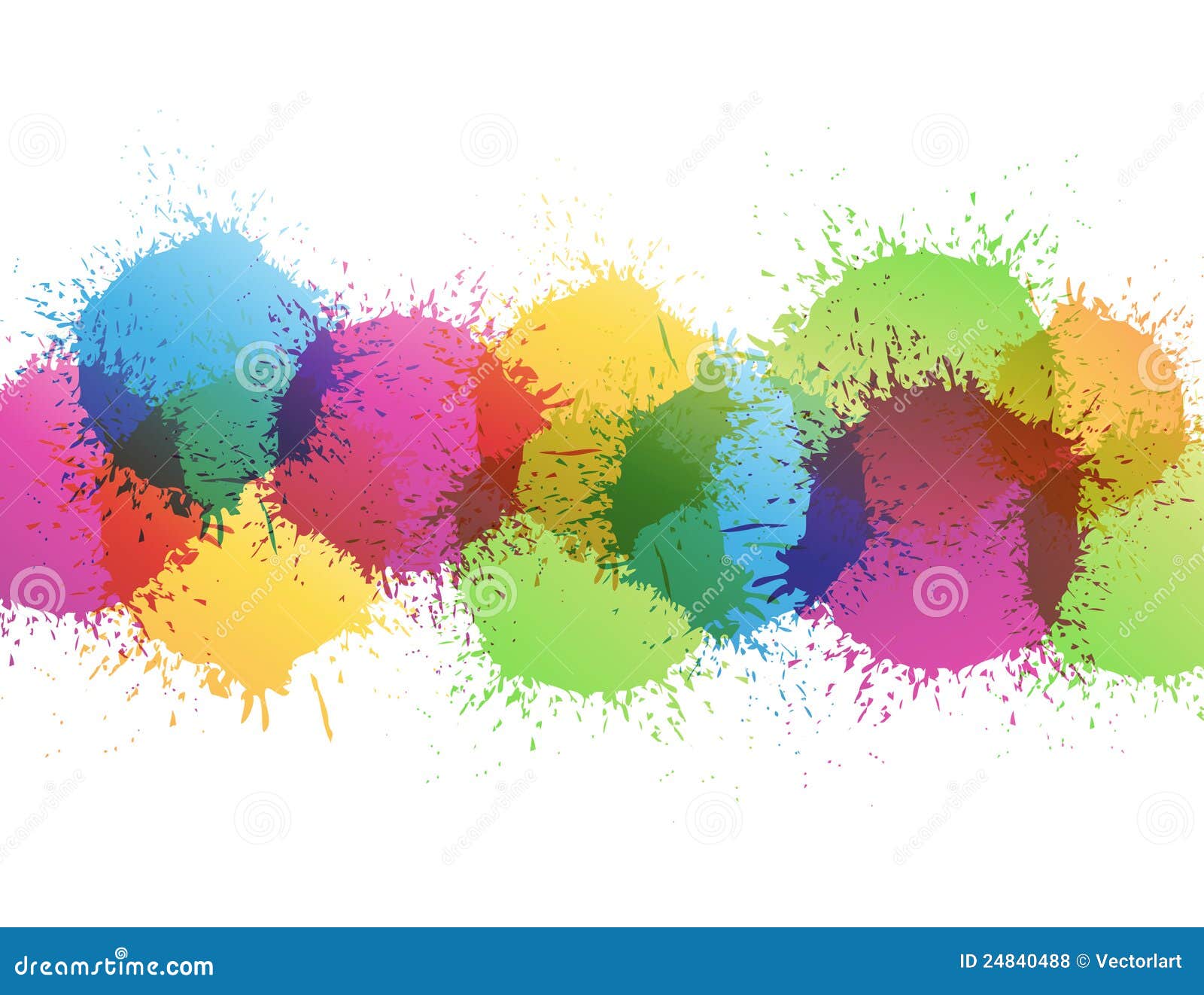 Color paint splashes stock vector. Illustration of graphic - 24840488