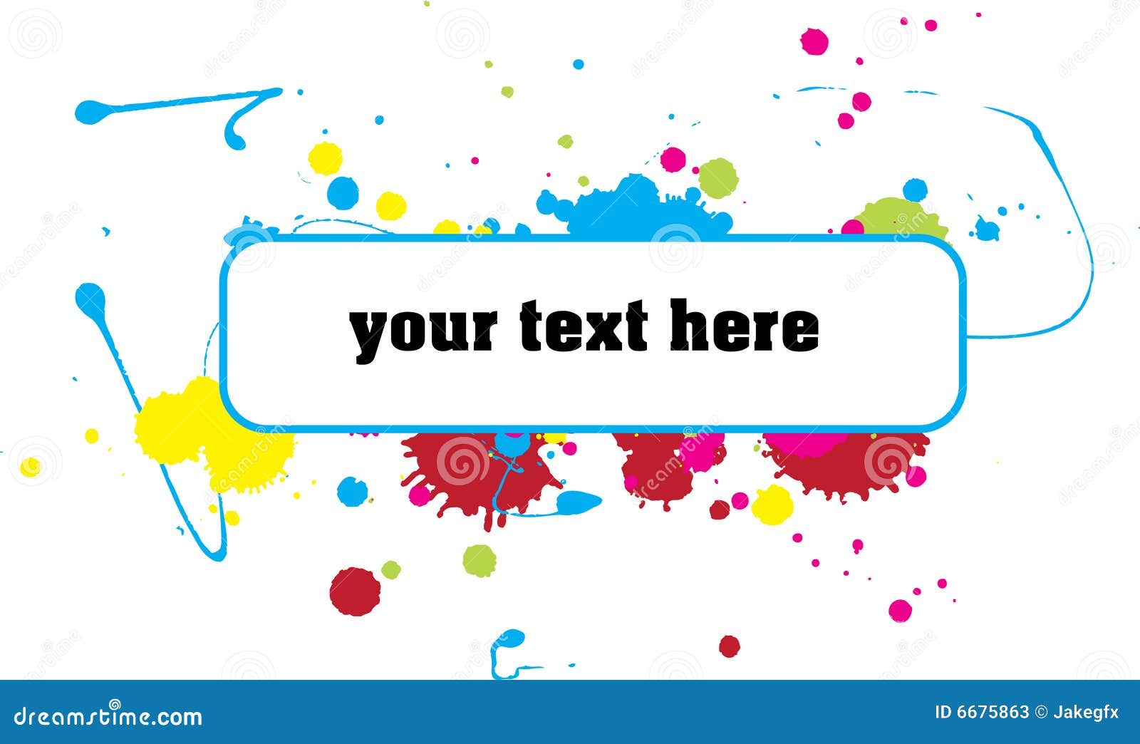 Color Paint Splashes Banner Stock Vector - Illustration of green ...