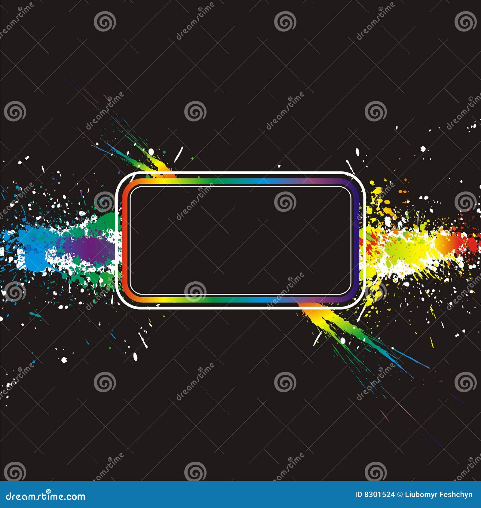 Color Paint Splashes Border. Vector Background Stock Vector ...