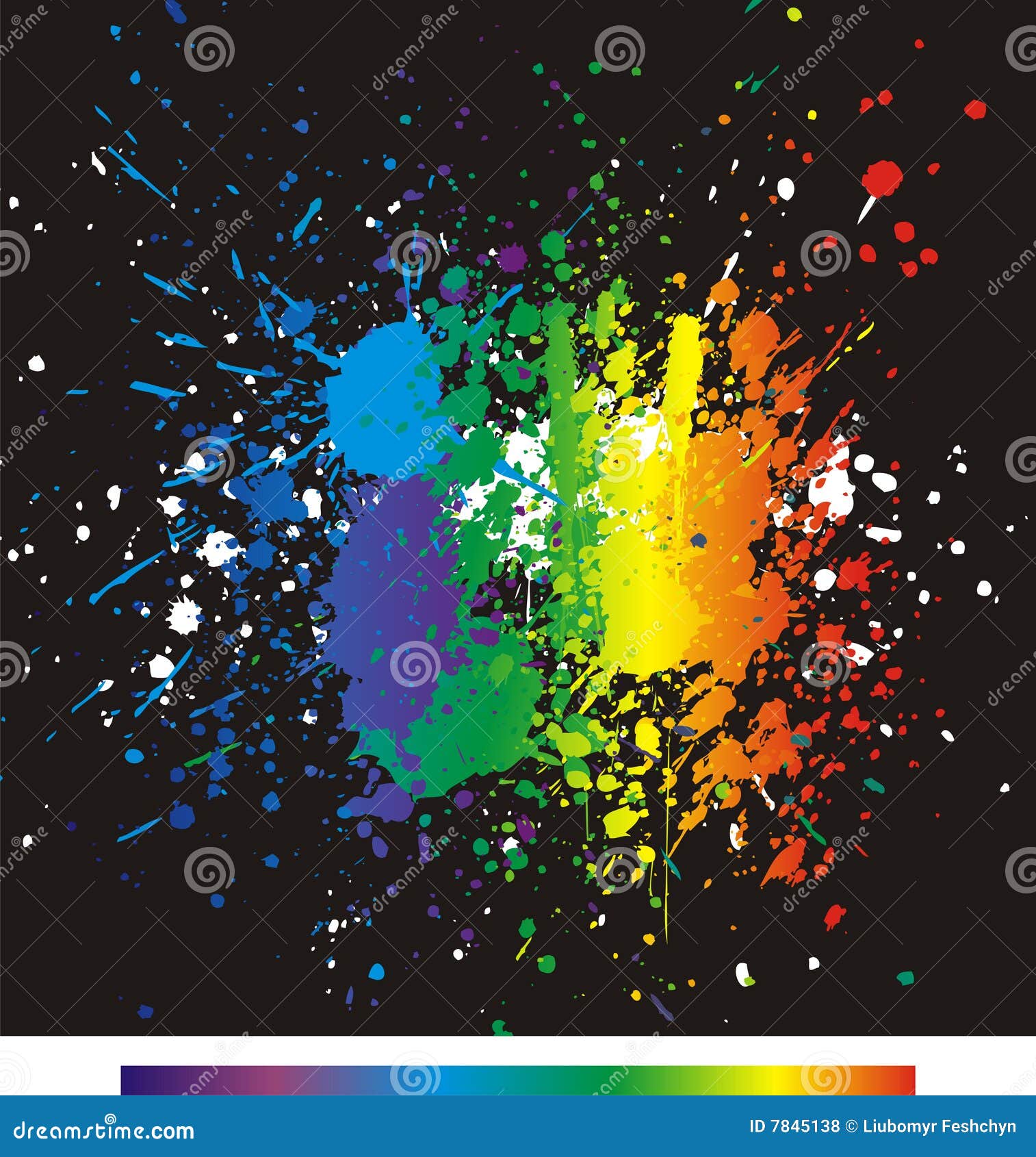 Paint Splashes Set For Design Use In Vector Format. Color Can Be ...