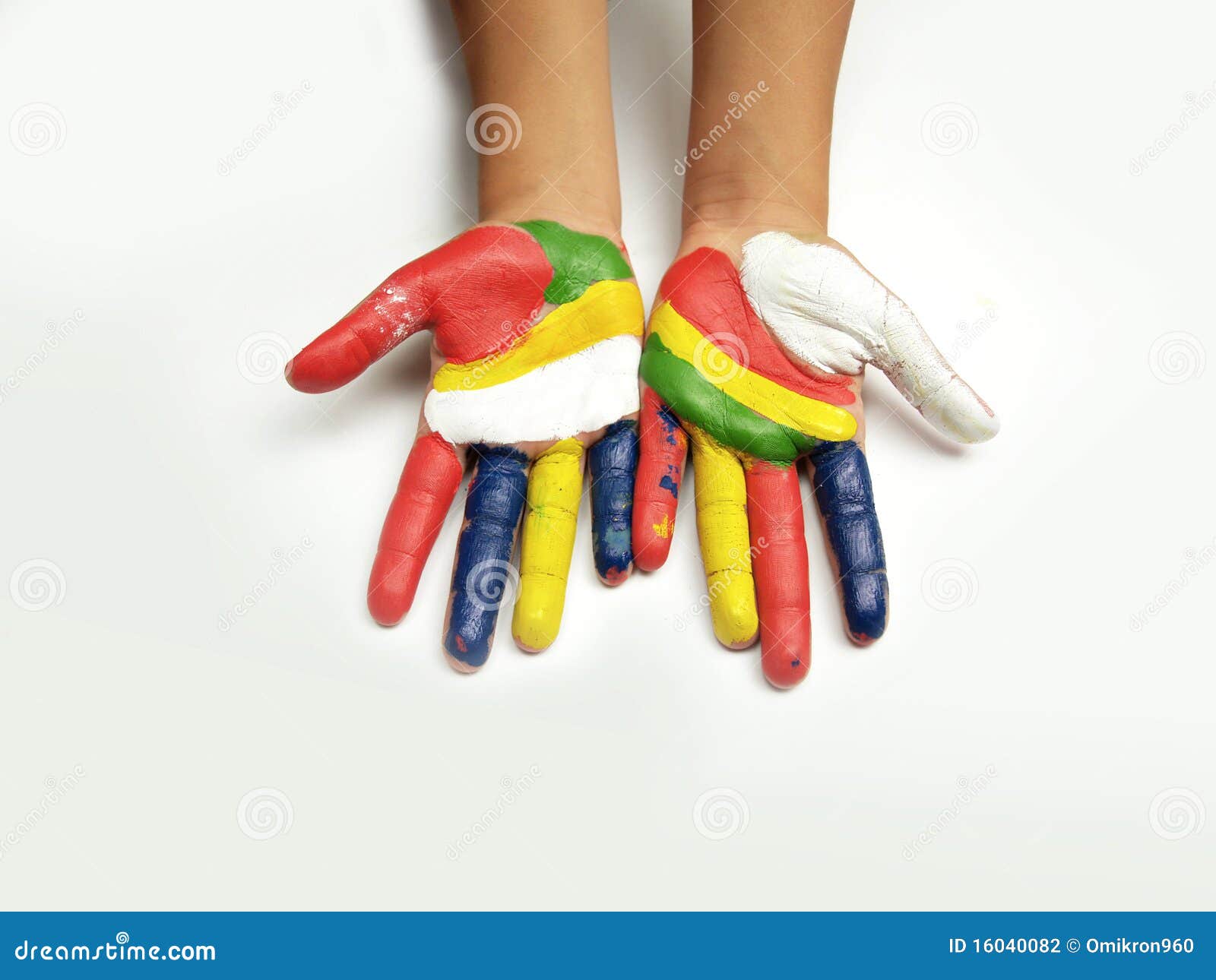 Color painted child hand stock photo. Image of color - 16040082