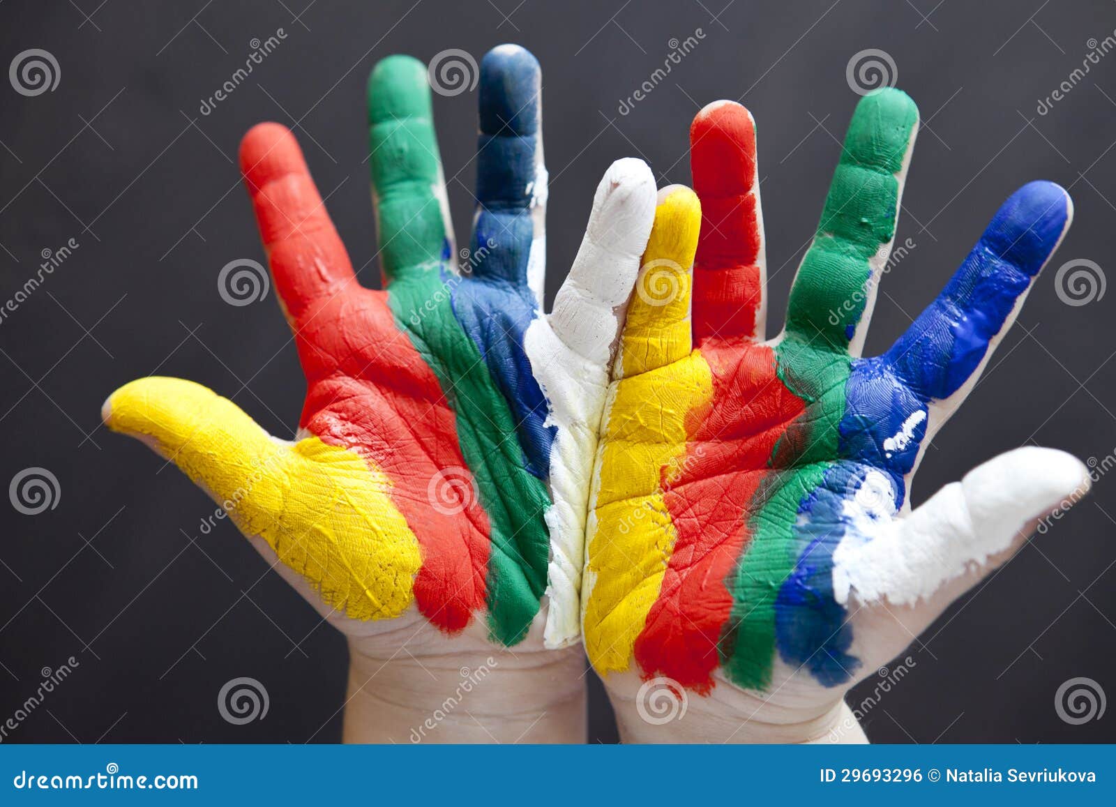 Color painted child hand stock photo. Image of creative - 29693296