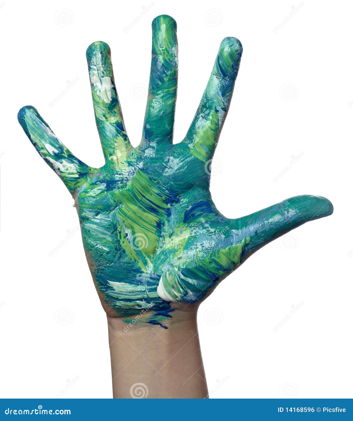 Color Painted Child Hand Art Craft Stock Photo - Image of crafts ...