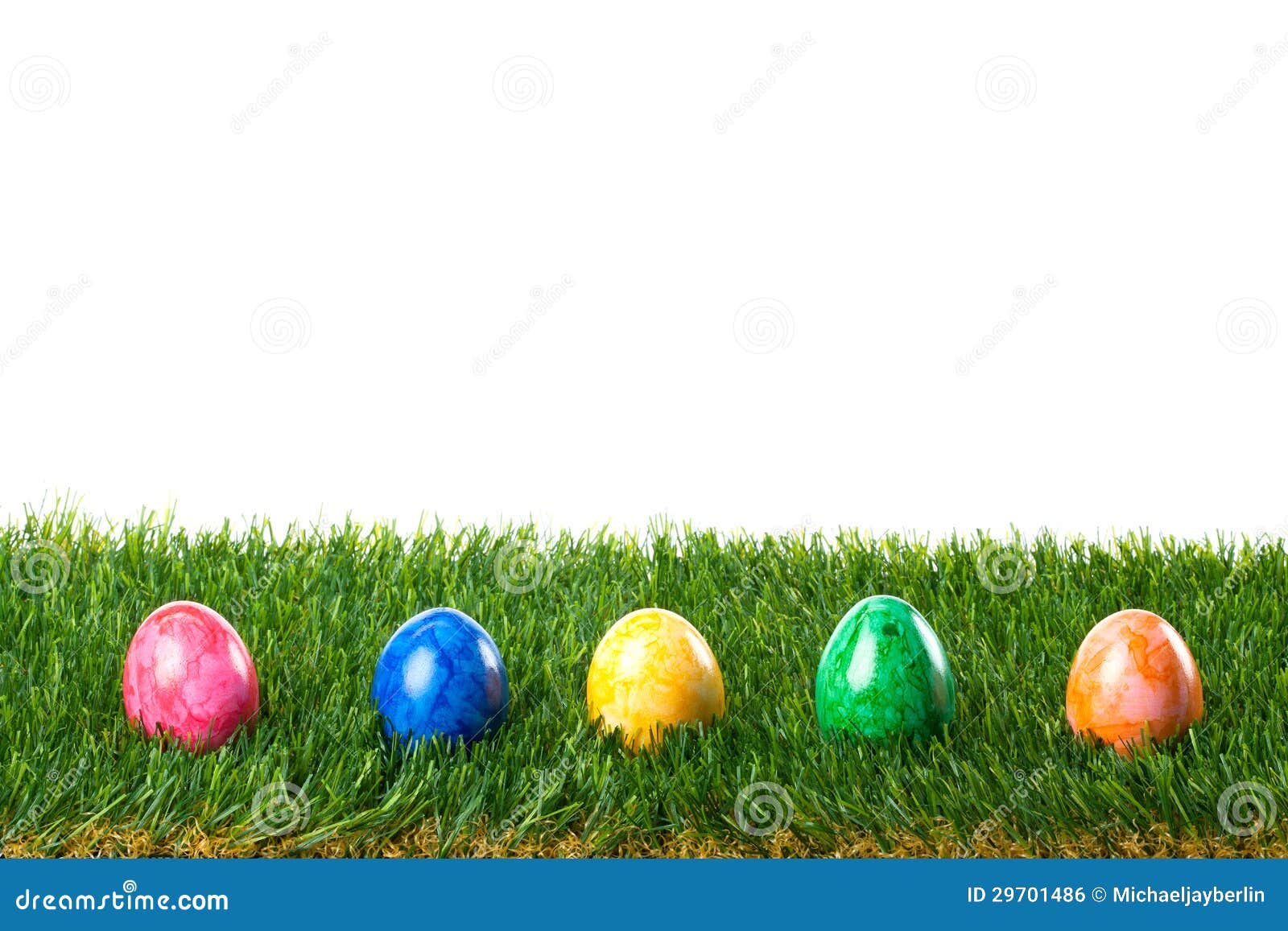 Colorful Easter Eggs in Grass Stock Photo - Image of isolated, yellow ...