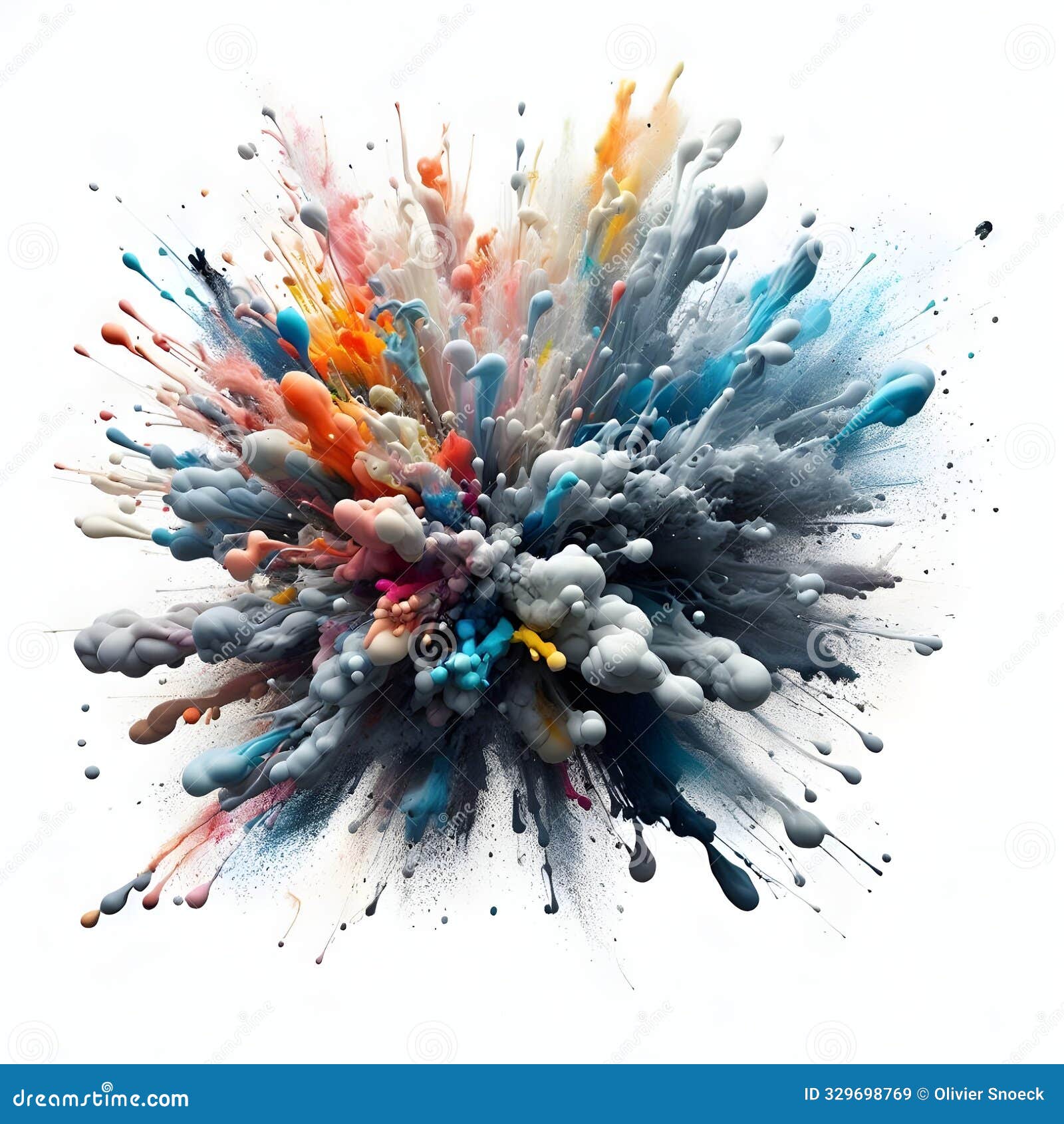 Color Painting and Powder Explosion Stock Image - Illustration of ...