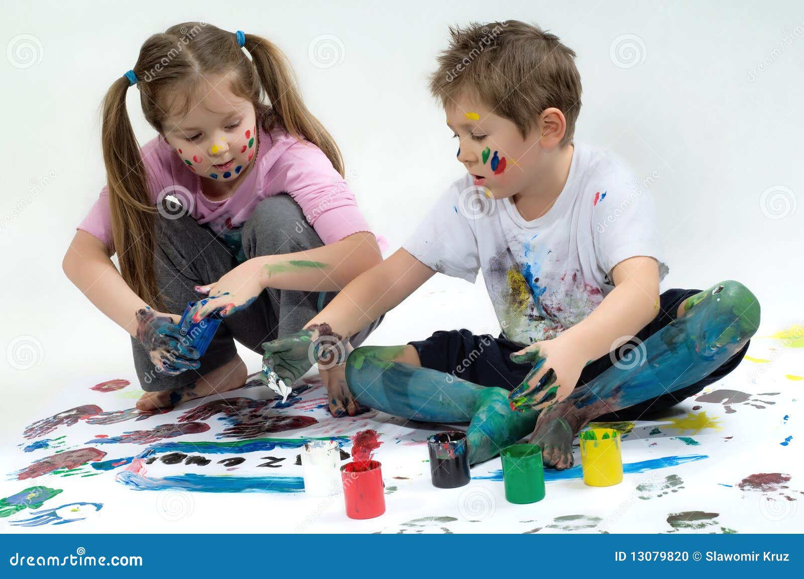 Color paints stock photo. Image of education, kids, happy - 13079820