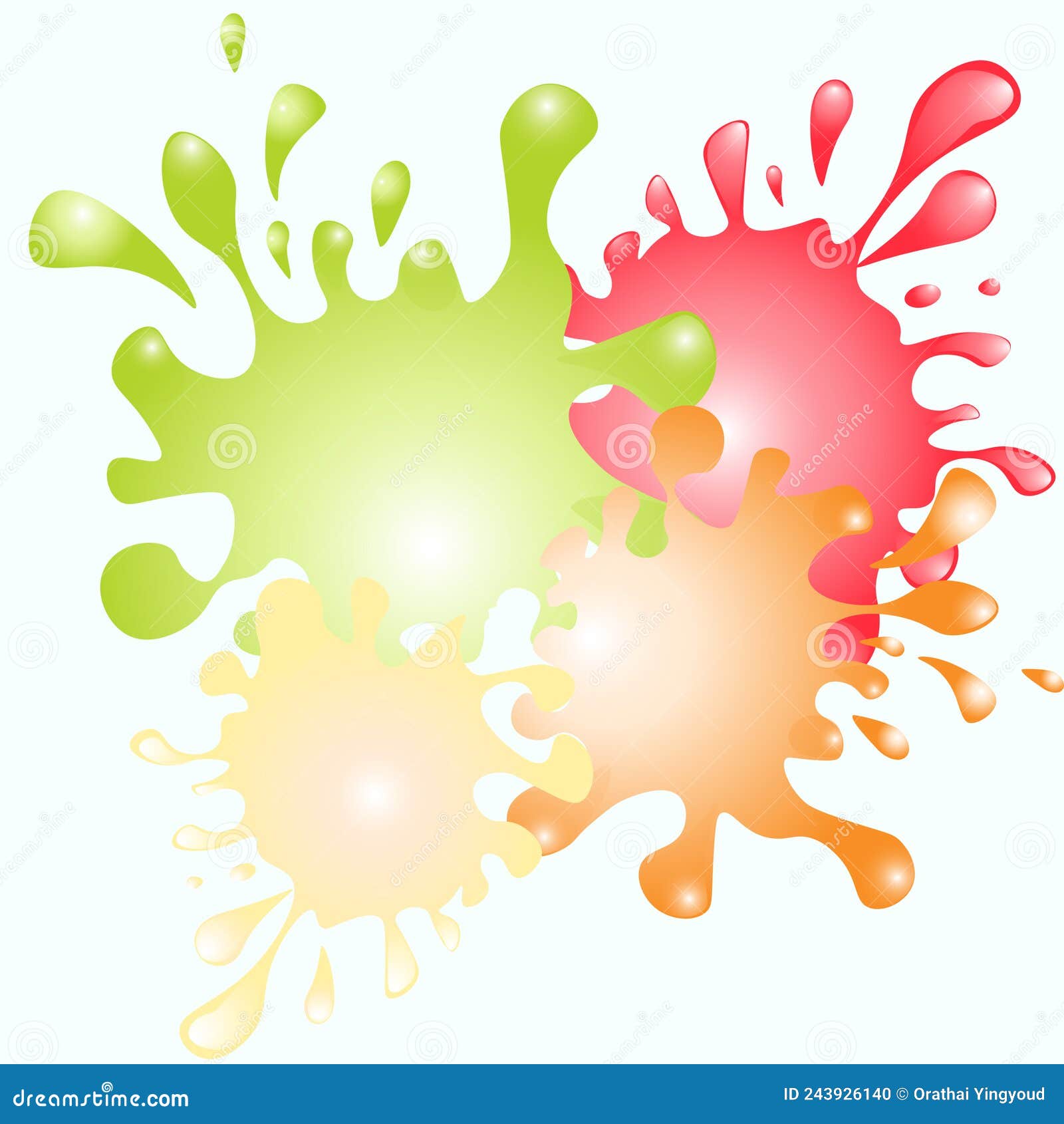 Color Paints and Color Drops Vector Image. Stock Vector - Illustration ...