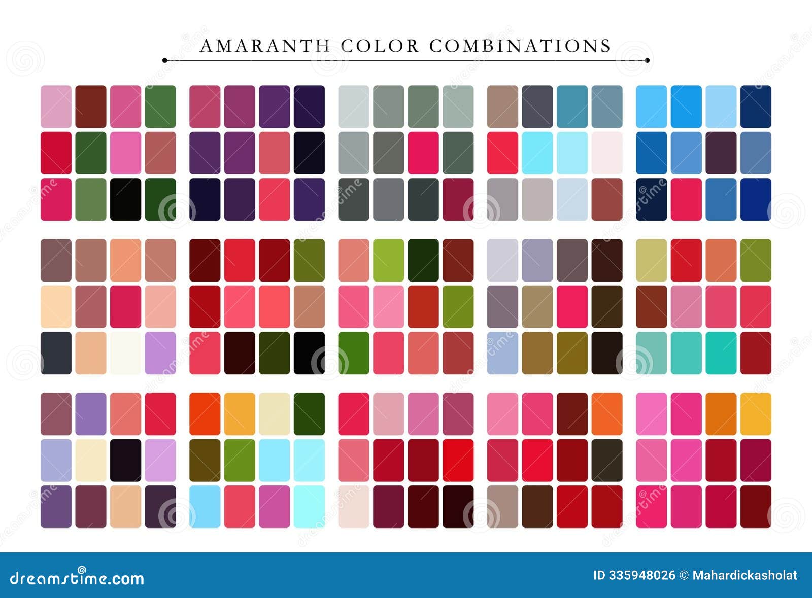 Chart of Color Palette Guide Combination. Color Harmony. Stock ...
