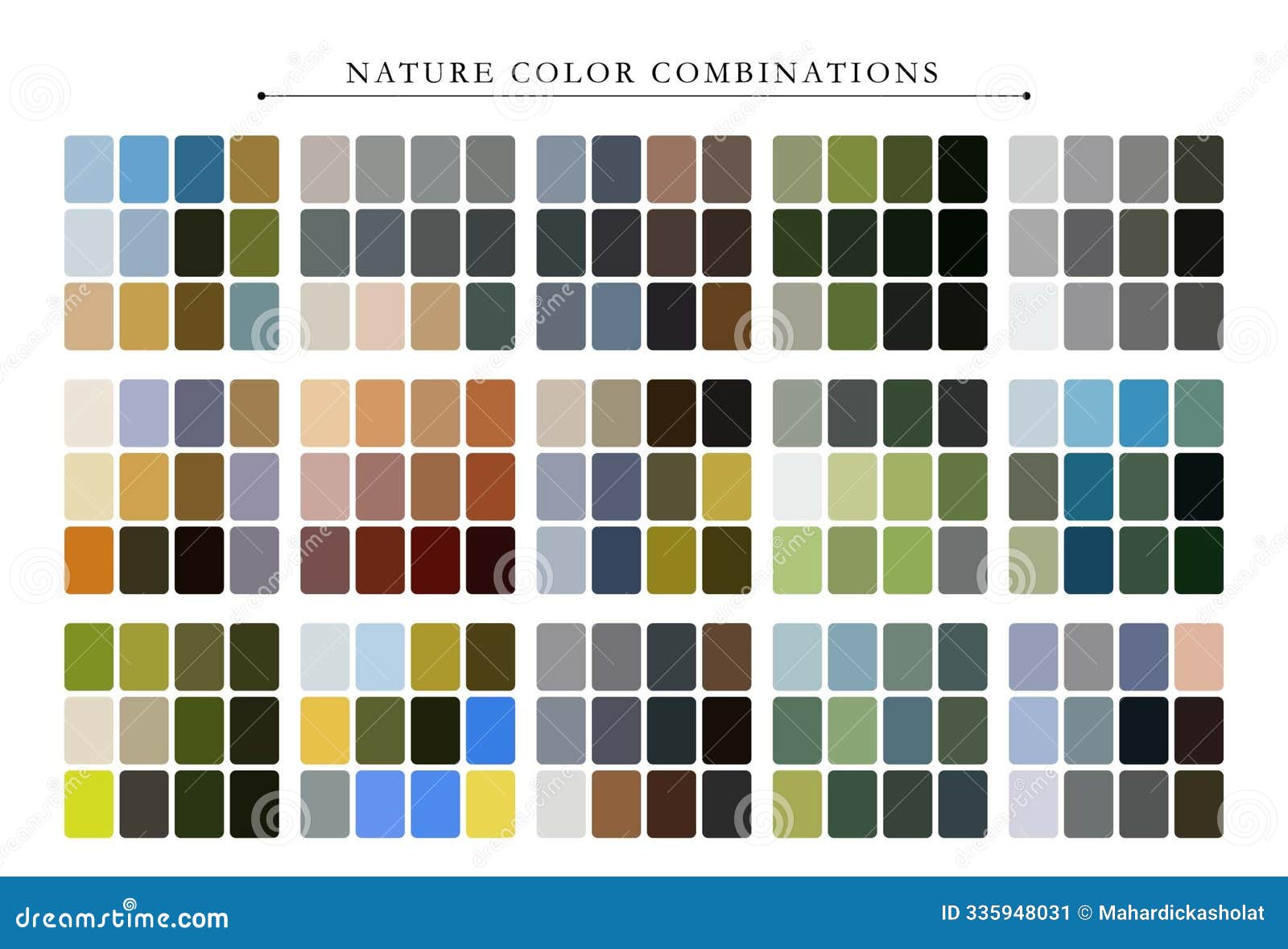 Chart of Color Palette Guide Combination. Color Harmony. Stock ...