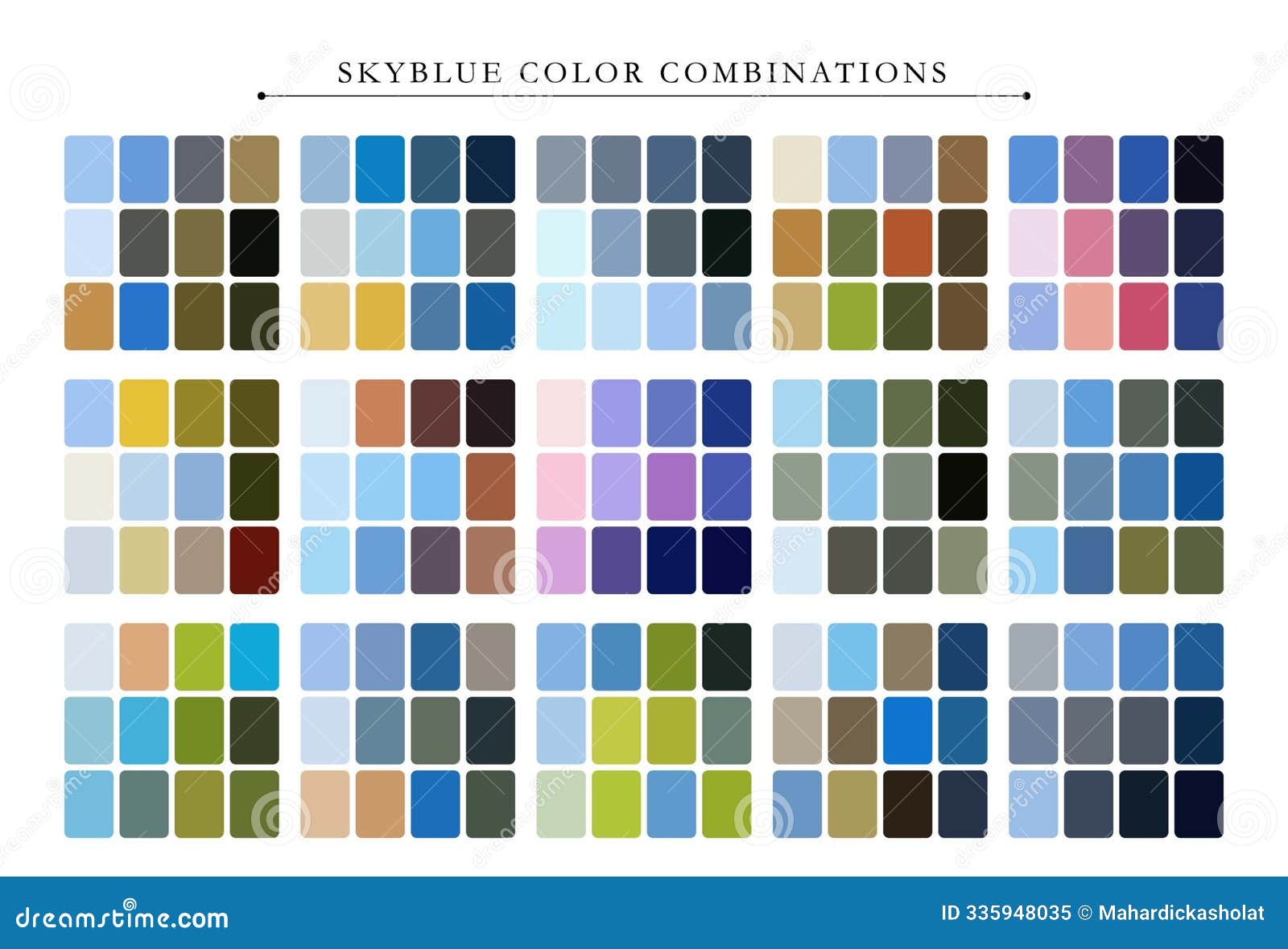 Chart of Color Palette Guide Combination. Color Harmony. Stock ...