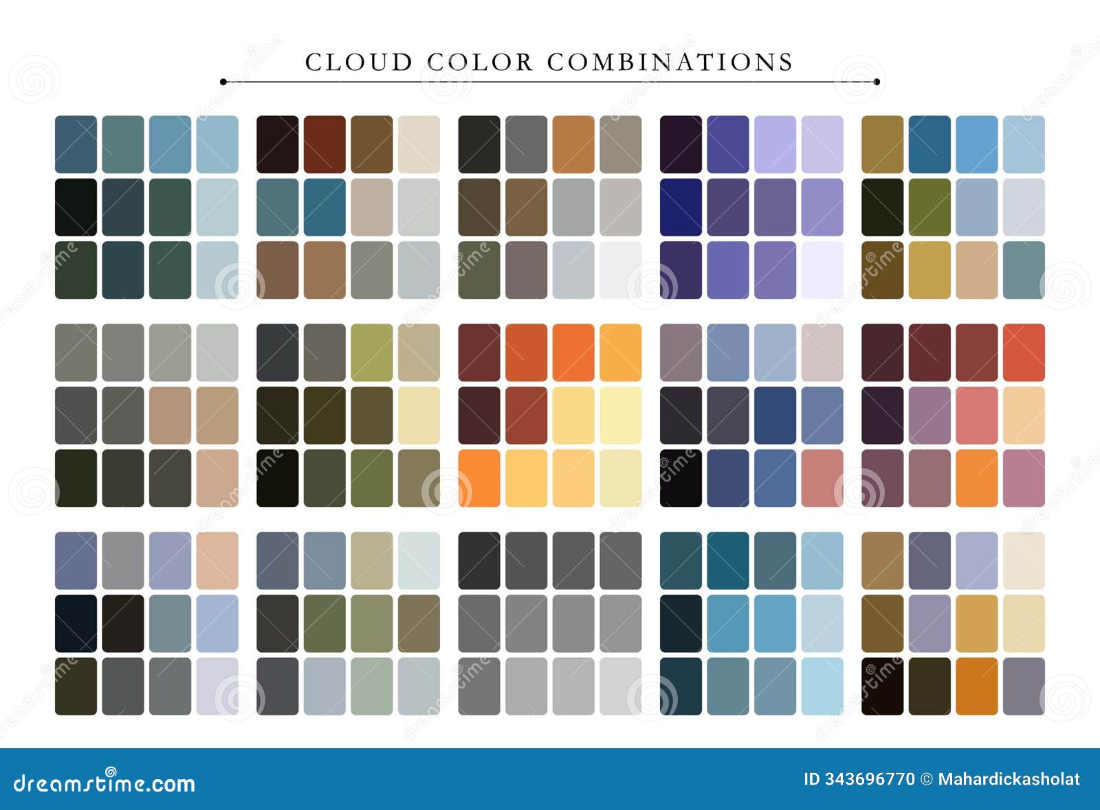 Trend Color Palette Guide Template. Stock Vector - Illustration of ...