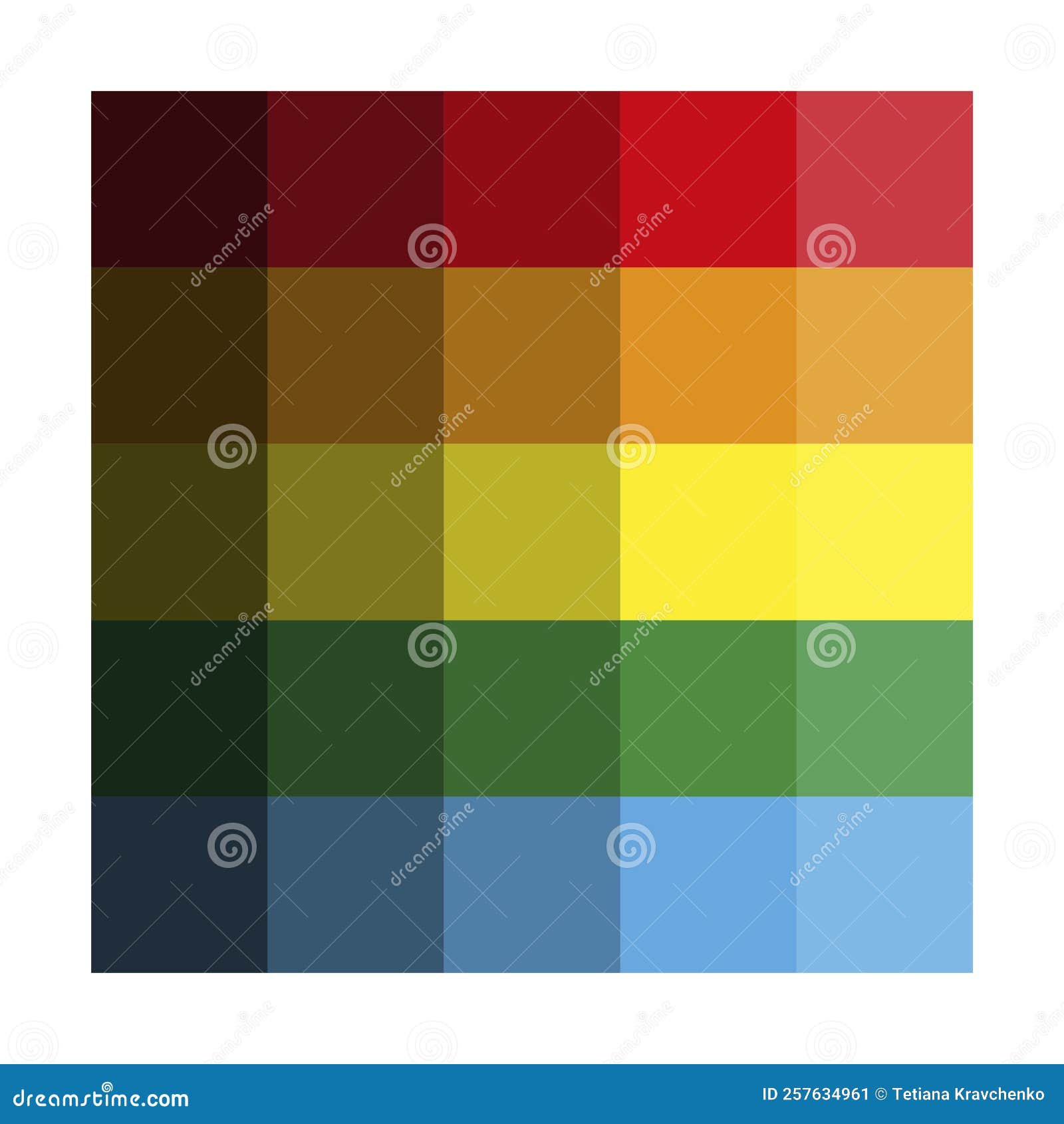 Color Palette on Blue Background. Rainbow Background. Vector ...