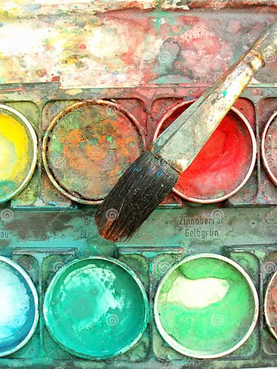 Color palette box stock image. Image of artist, sample - 886735