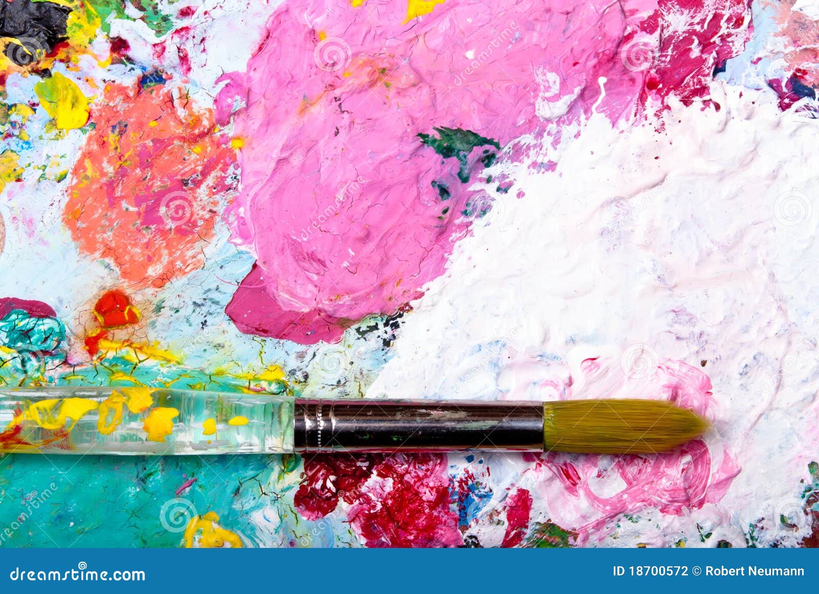 Color palette with brush stock photo. Image of canvas - 18700572