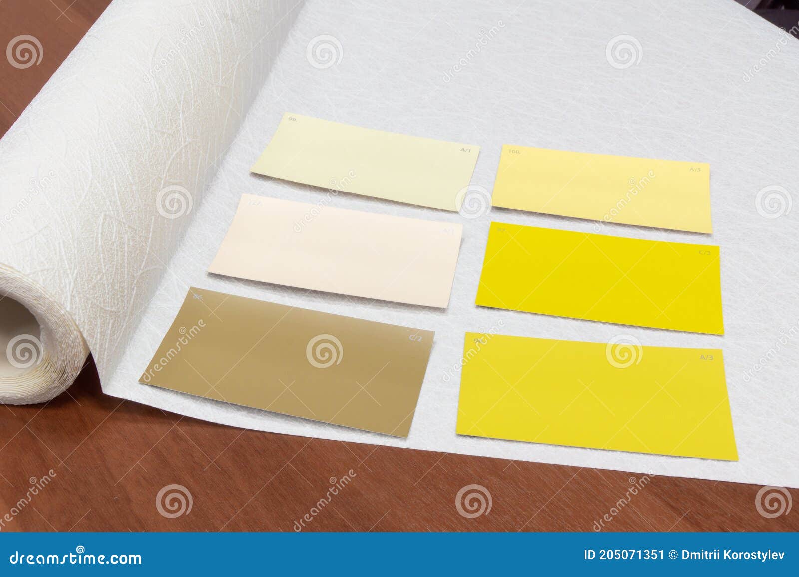 Color Palette Cards without Names are on a Sheet for Painting ...