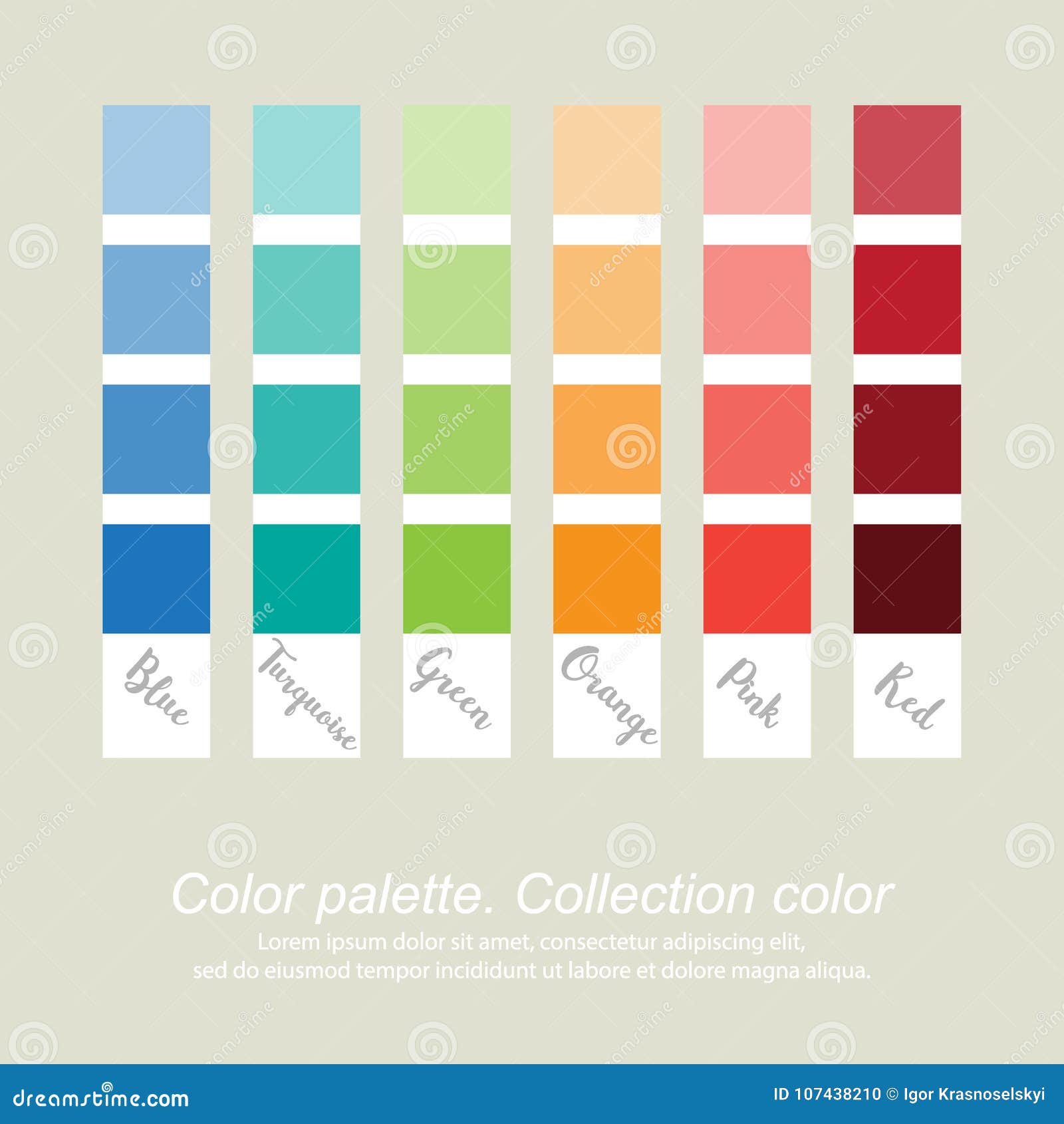 Color Palette. Collection Color Stock Vector - Illustration of ...