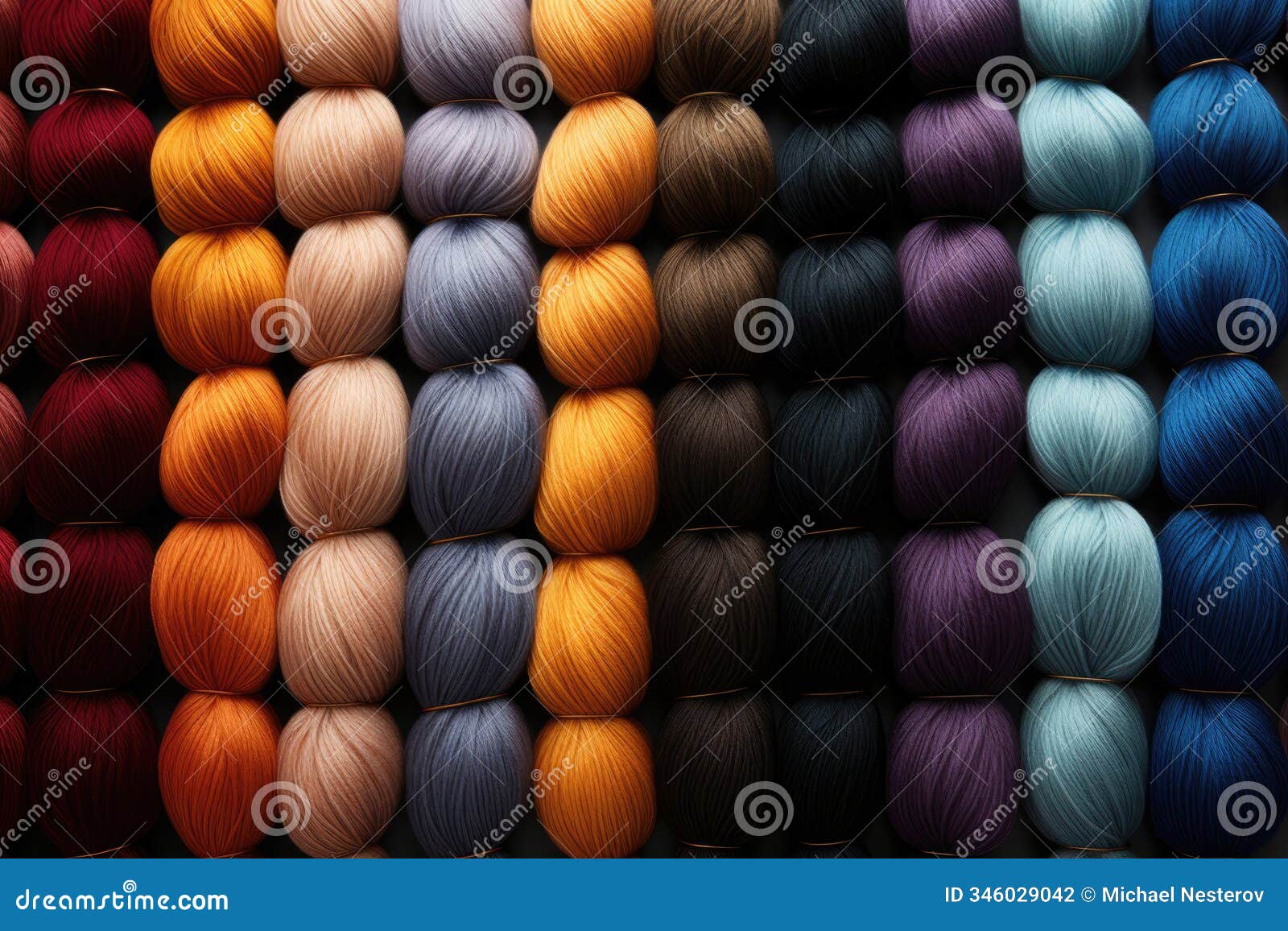 Color Palette of Colored Wool Threads for Knitting Stock Photo - Image ...