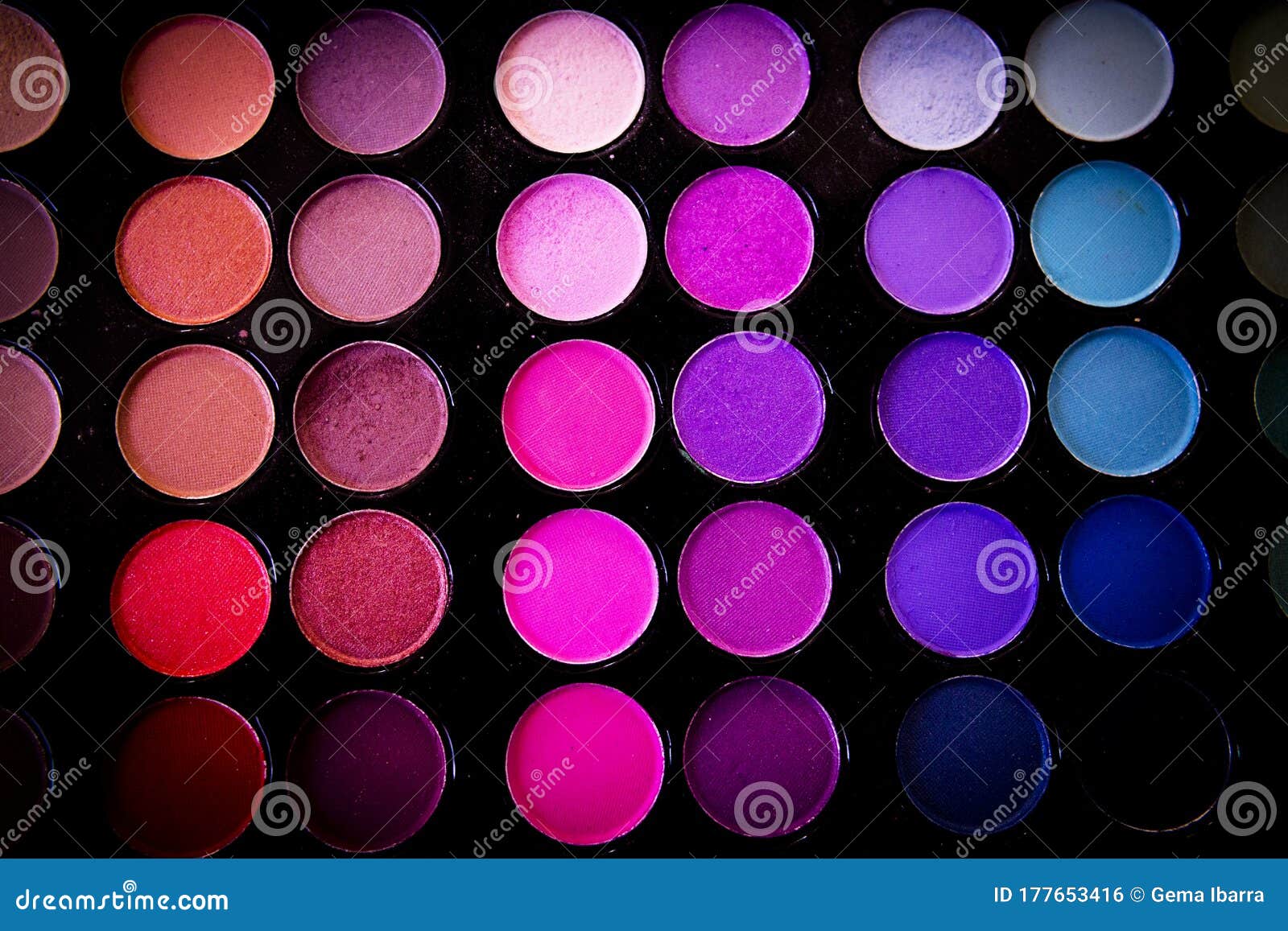 Color Palette with Eyeshadow Powder Stock Photo - Image of background ...
