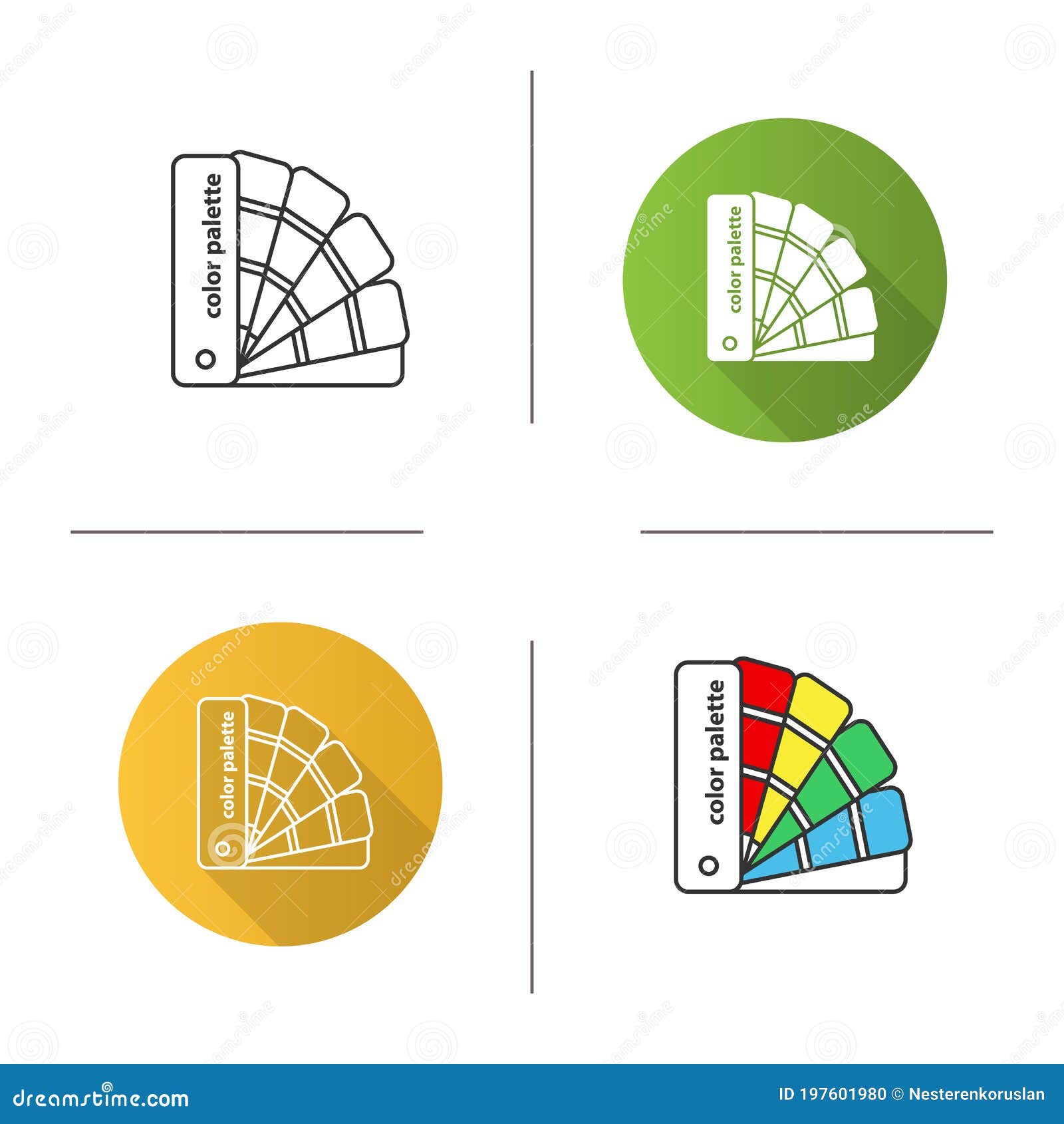Color palette guide icon stock vector. Illustration of colour - 197601980