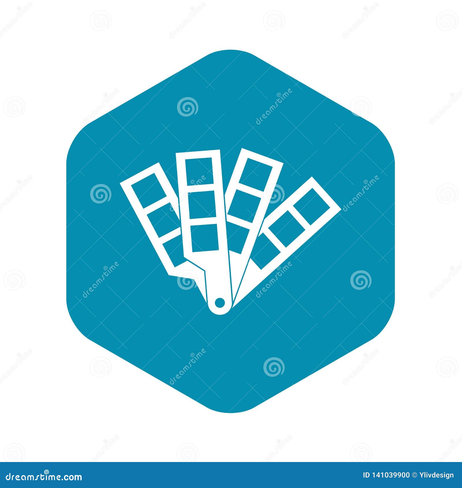 Color Palette Guide Icon, Simple Style Stock Vector - Illustration of ...