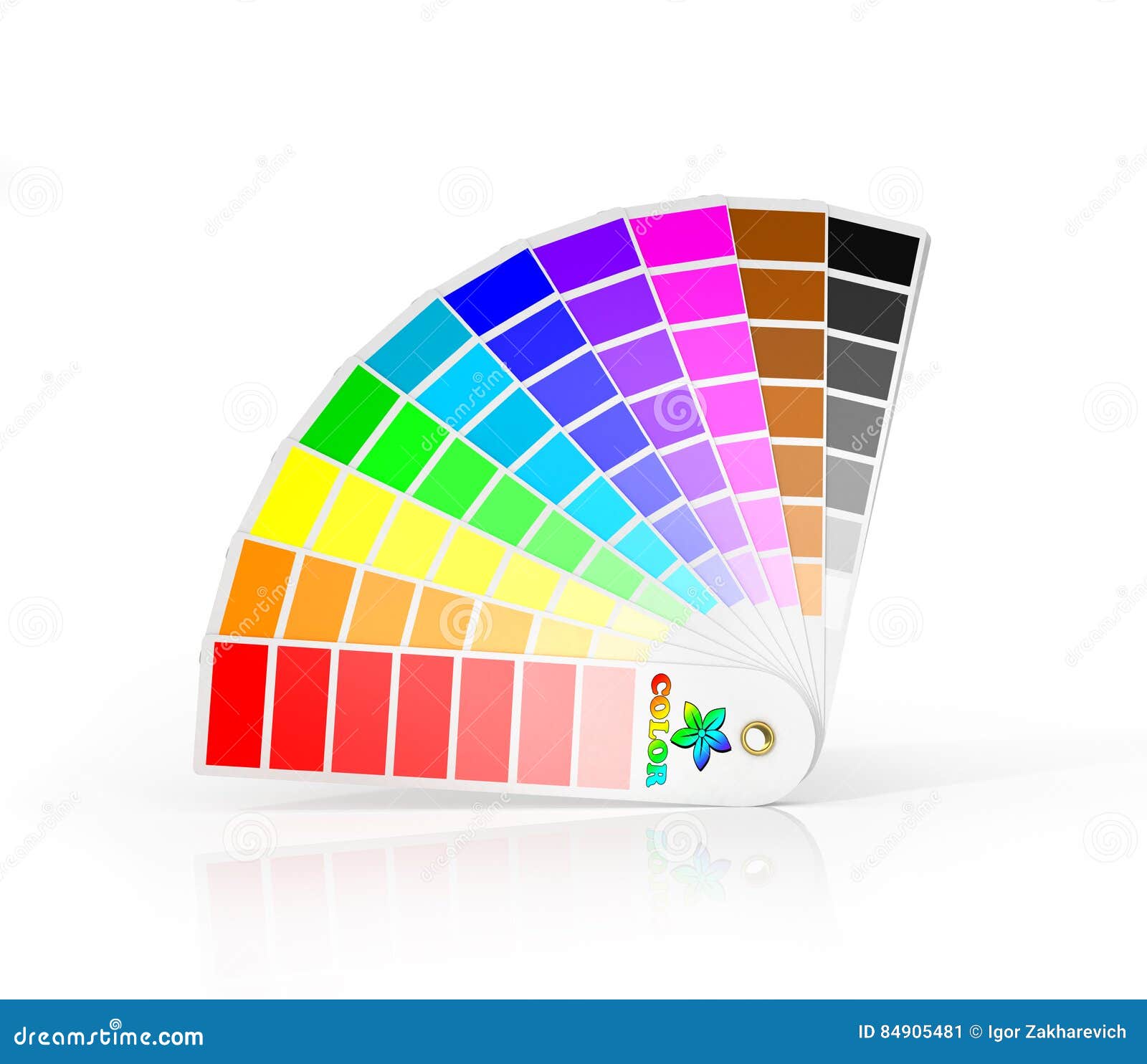 Color Palette Guide Isolated on White Background. Stock Illustration ...
