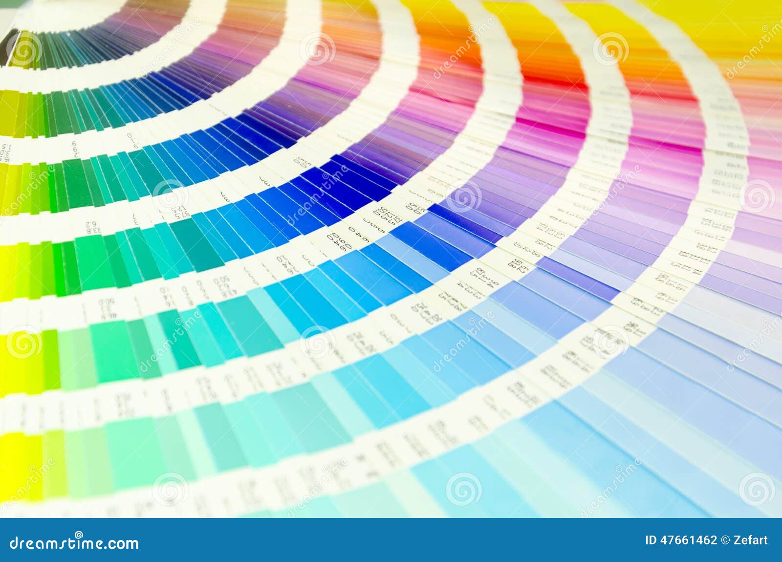 Color Palette Guide for Printing Industry Stock Photo - Image of chart ...