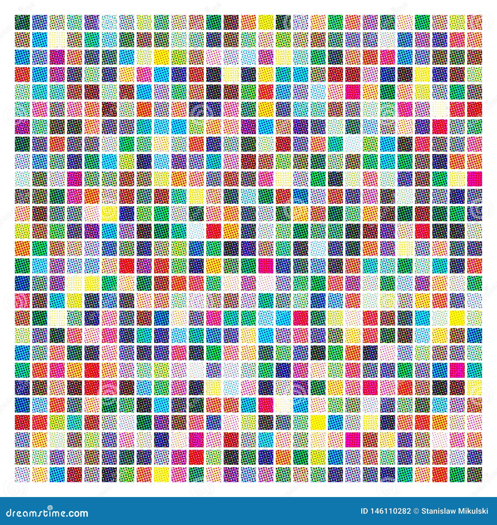 Color Palette with Halftone Pattern. 729 Different Colors Stock ...