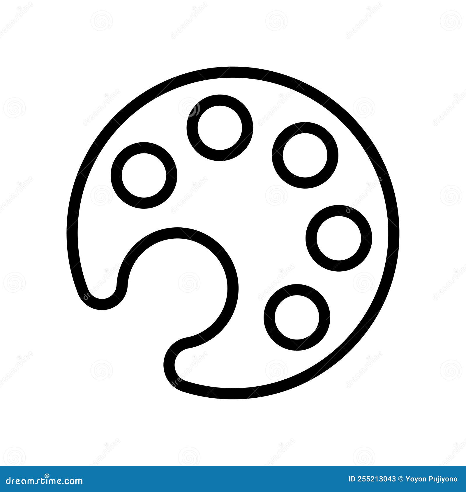 Color palette icon stock vector. Illustration of flat - 255213043