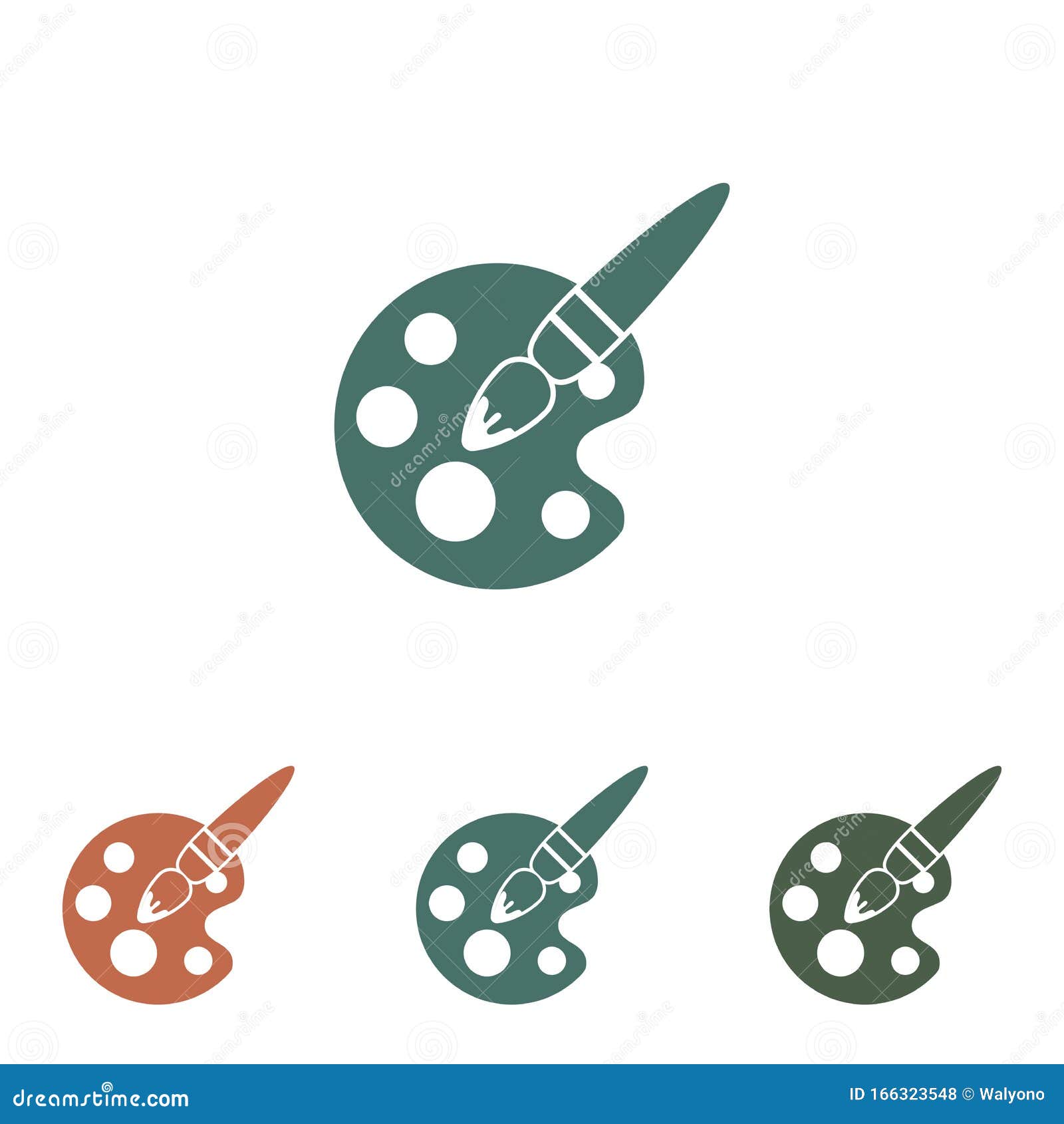 Color Palette Icon Isolated on White Background Stock Illustration ...