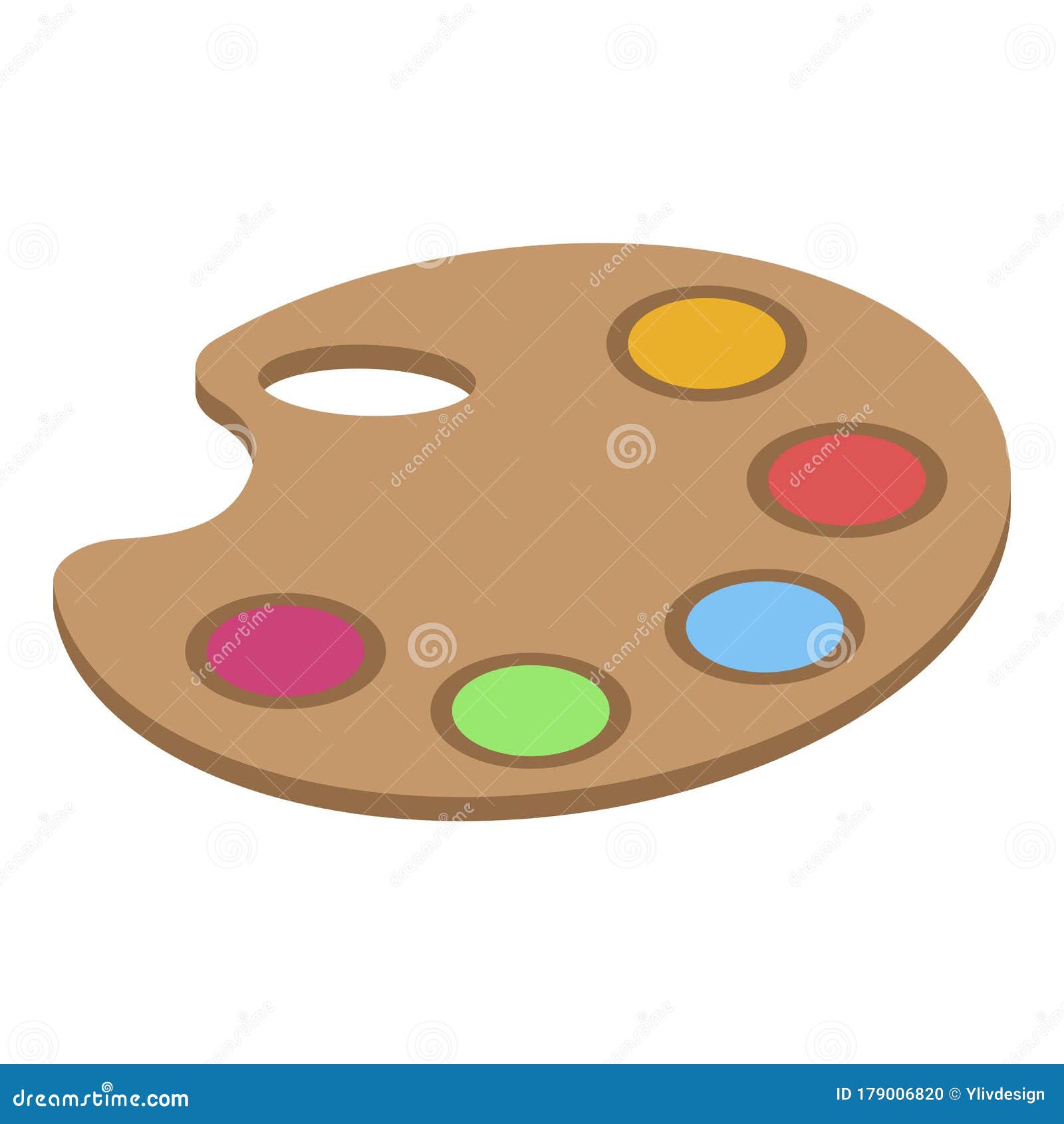 Color Palette Icon, Isometric Style Stock Vector - Illustration of ...