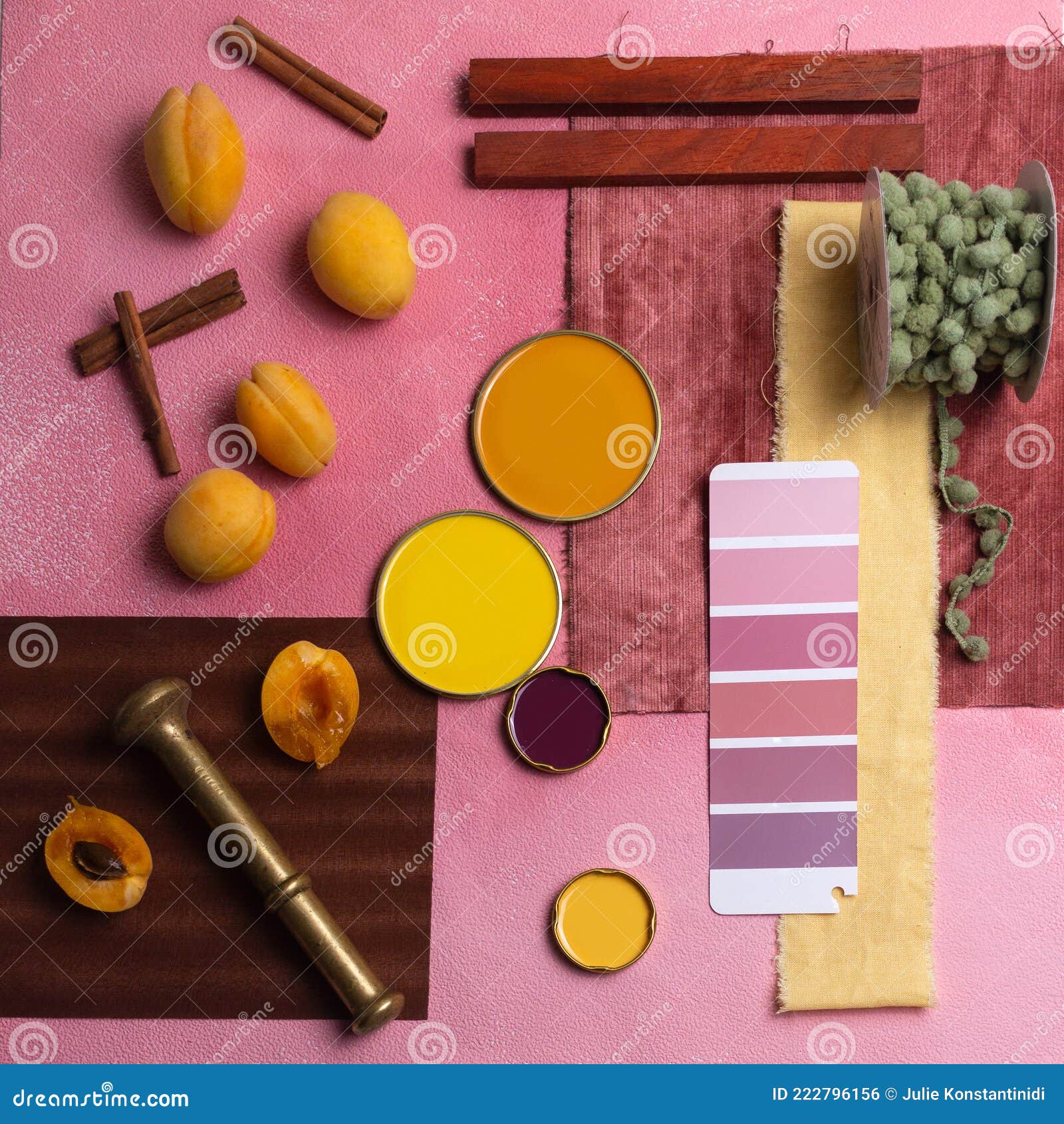 Color Palette Mood Board for Interior Design and Decor Stock Photo ...