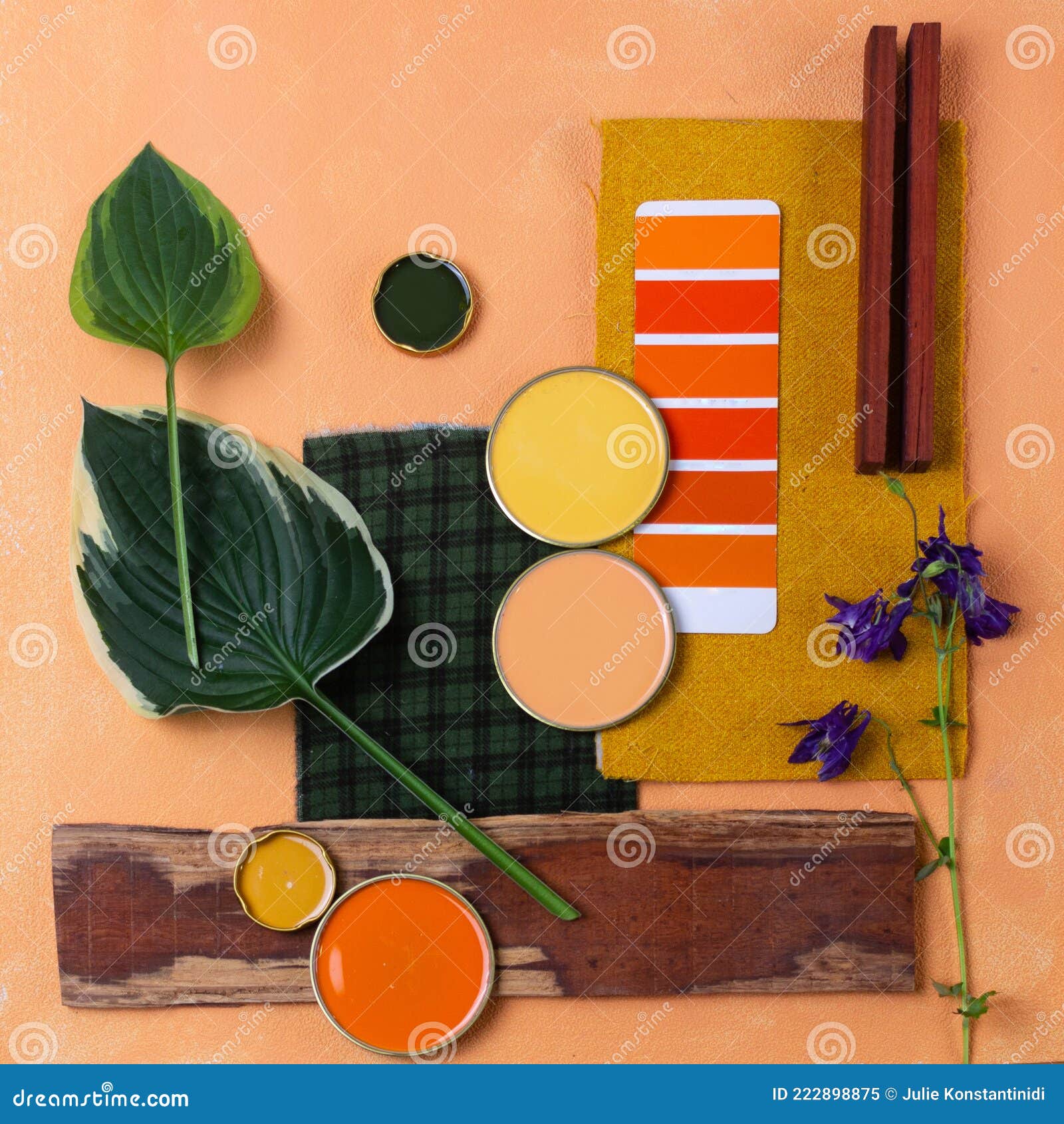 Color Palette Mood Board for Interior Design and Decor Stock Image ...