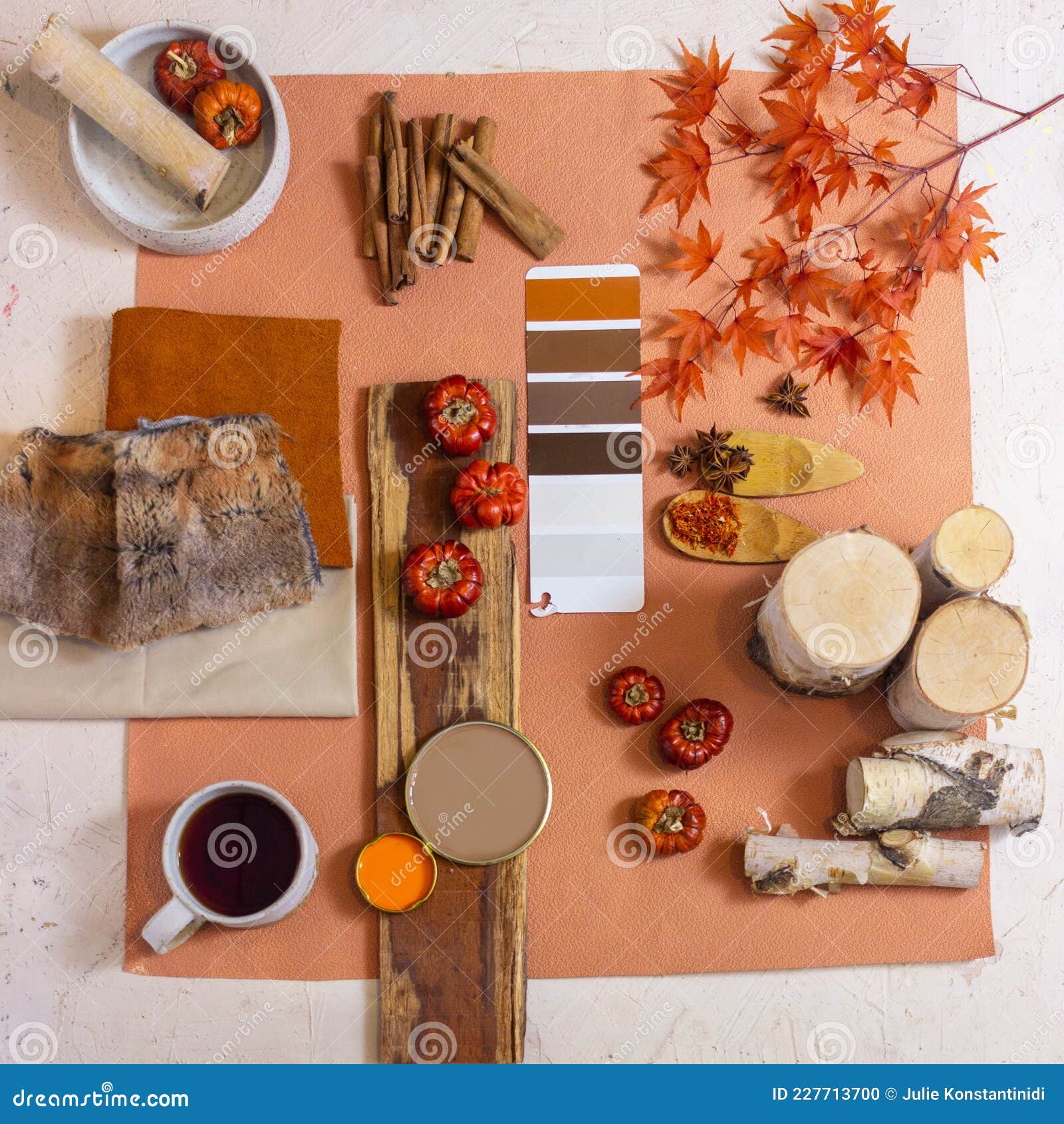 Color Palette Mood Board for Interior Design and Decor Stock Photo ...