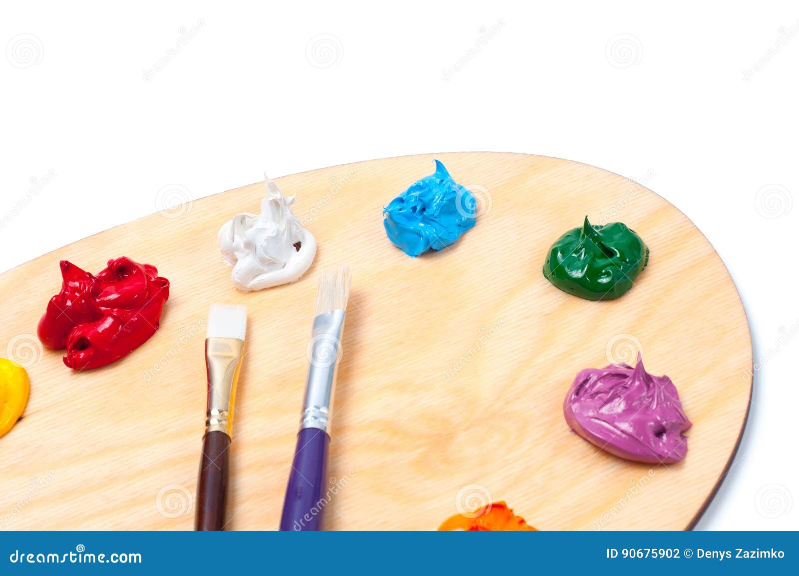 Color Palette with Multi-colored Paints Stock Photo - Image of blue ...