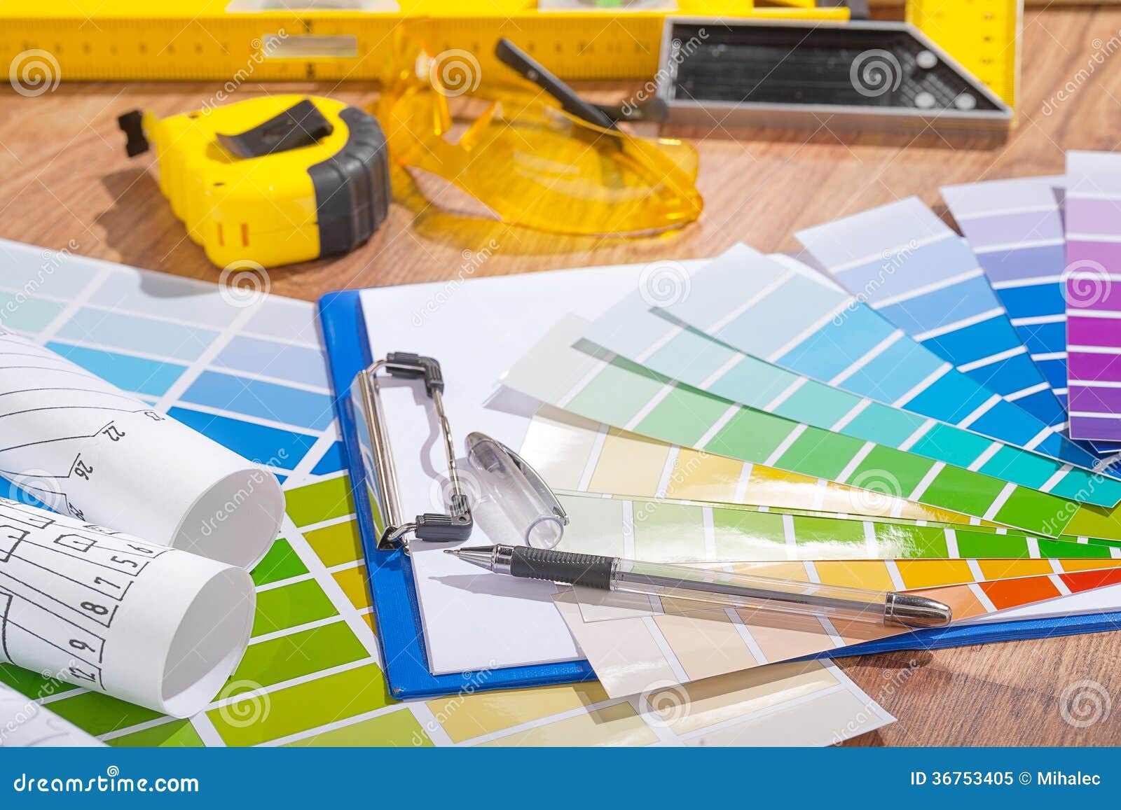 Color Palette with Other Tools Stock Image - Image of ideas, designer ...