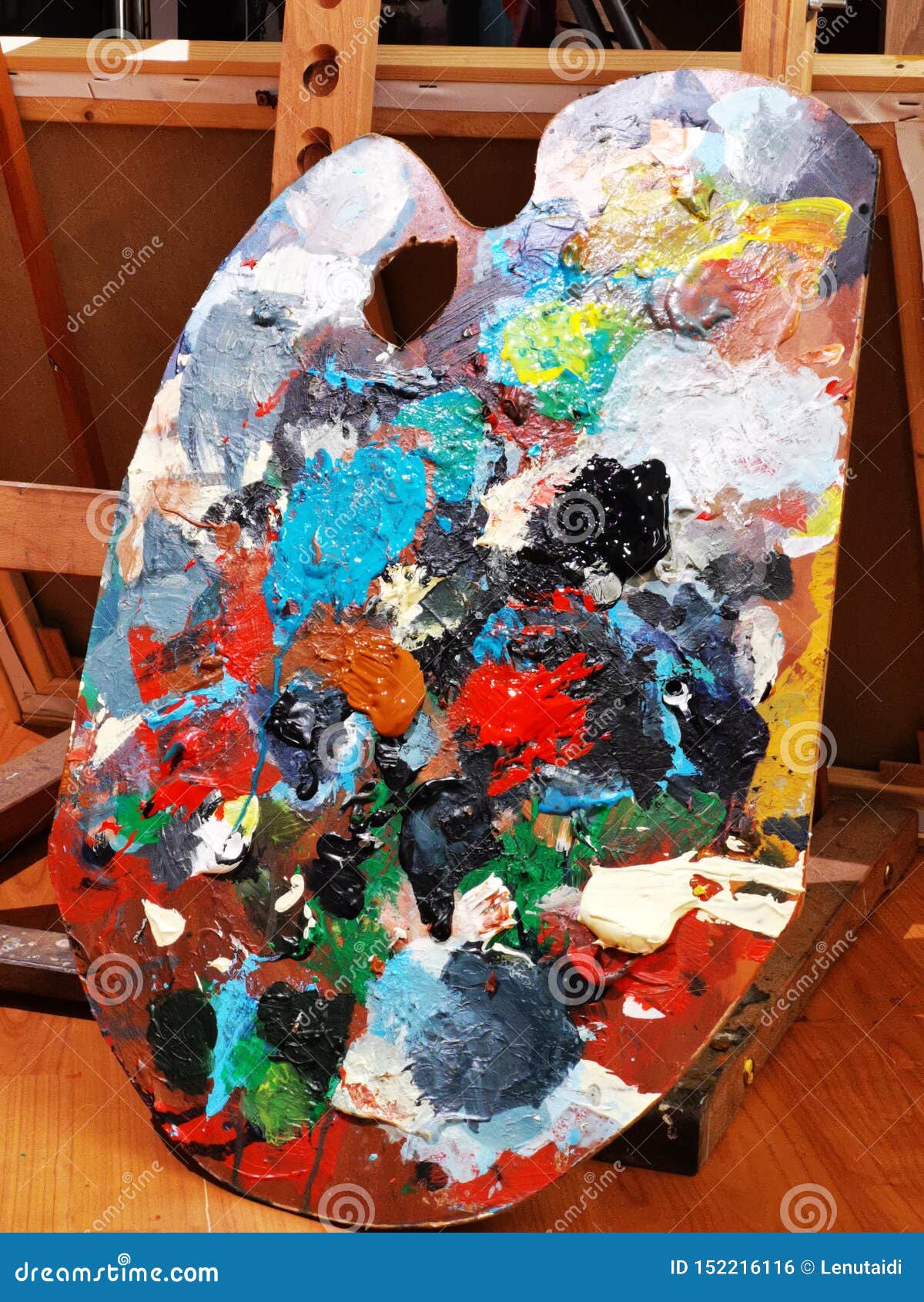 Color Palette of the Painter Stock Photo - Image of details, hobby ...