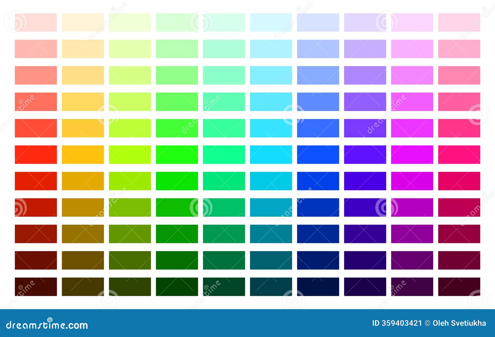 Color Palette. Color Picker. Color Spectrum. Bright Color Squares Set ...