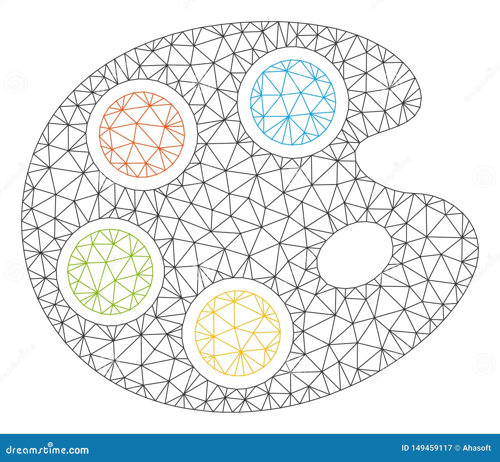 Color Palette Polygonal Frame Vector Mesh Illustration Stock Vector ...