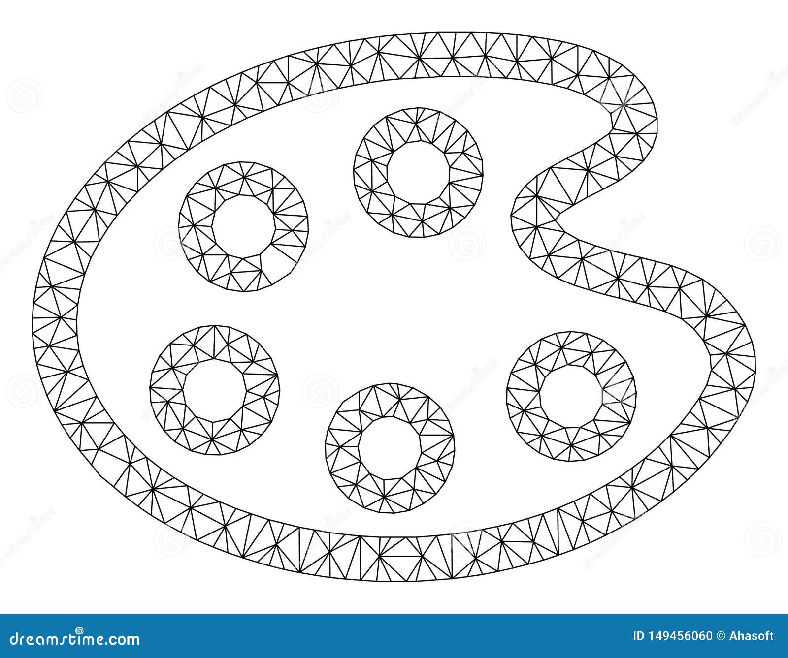 Color Palette Polygonal Frame Vector Mesh Illustration Stock Vector ...