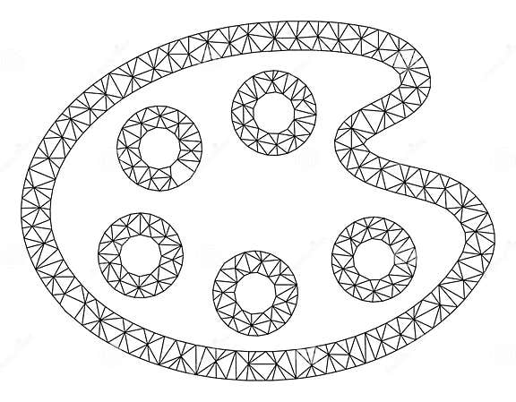 Color Palette Polygonal Frame Vector Mesh Illustration Stock Vector ...