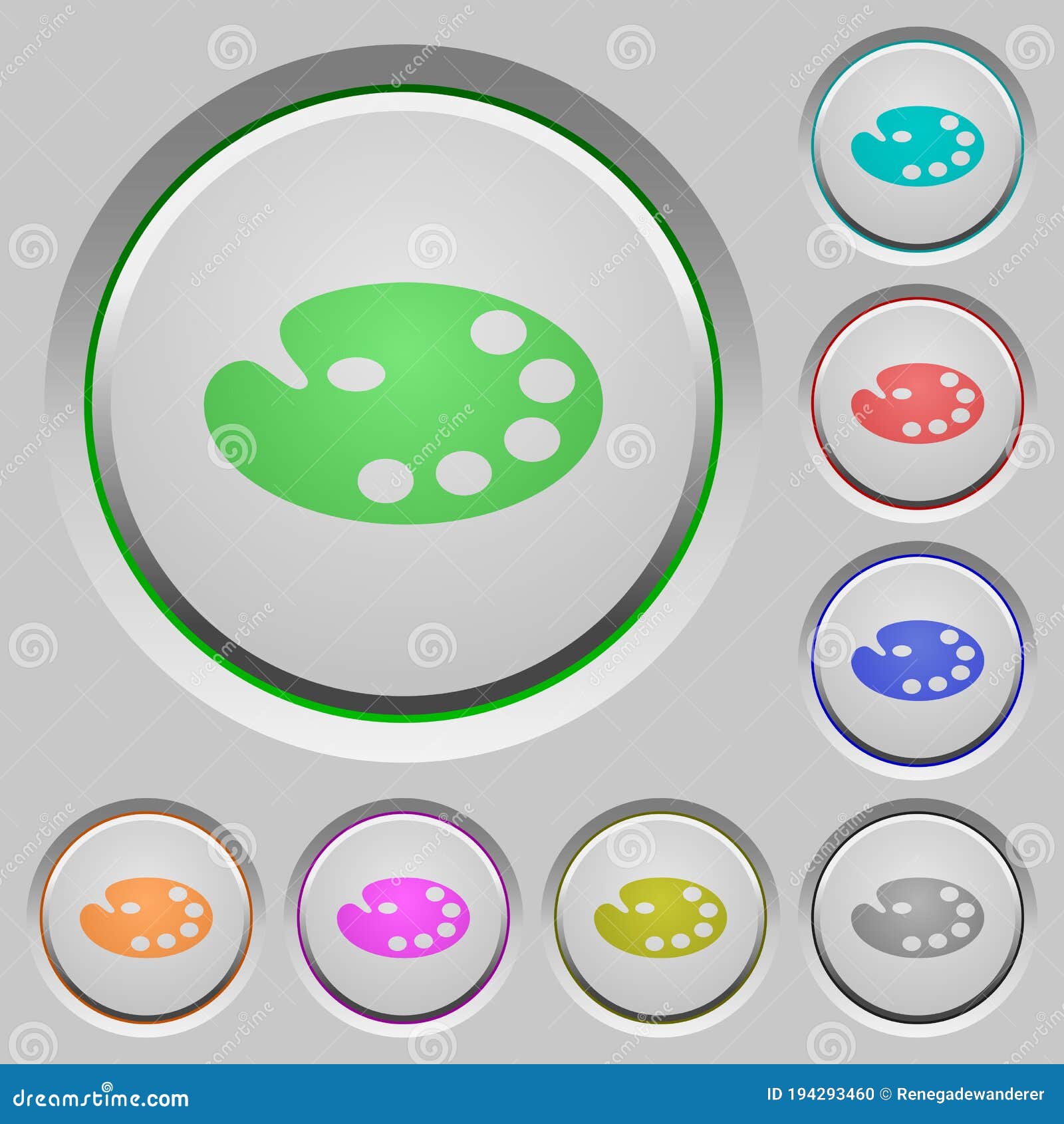 Color palette push buttons stock vector. Illustration of classic ...