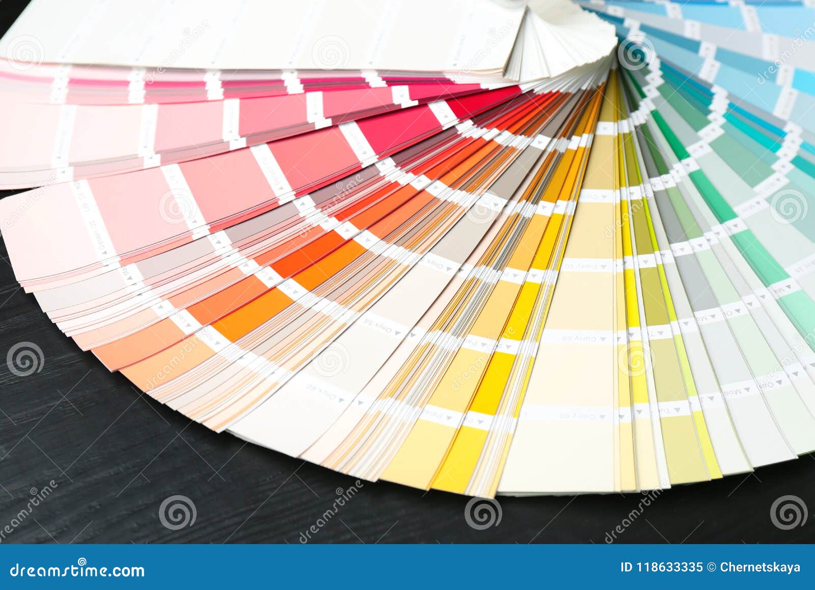 Color Palette Samples on Black Background Stock Image - Image of ...