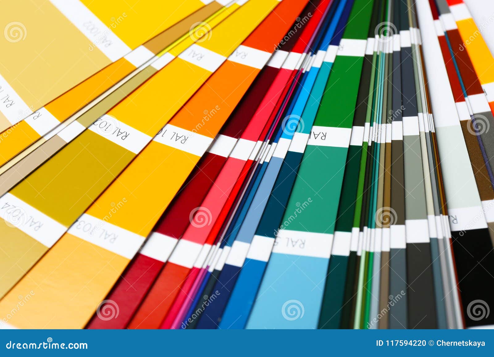 Color Palette Samples, Closeup Stock Photo - Image of decorator ...
