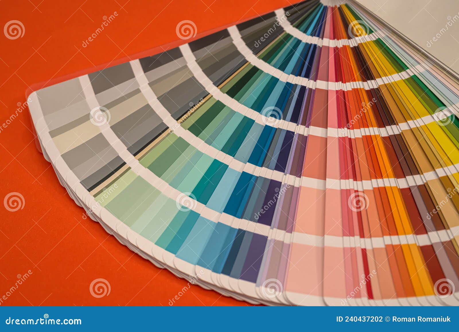 Color Palette Samples Isolated on Red Background Stock Photo - Image of ...