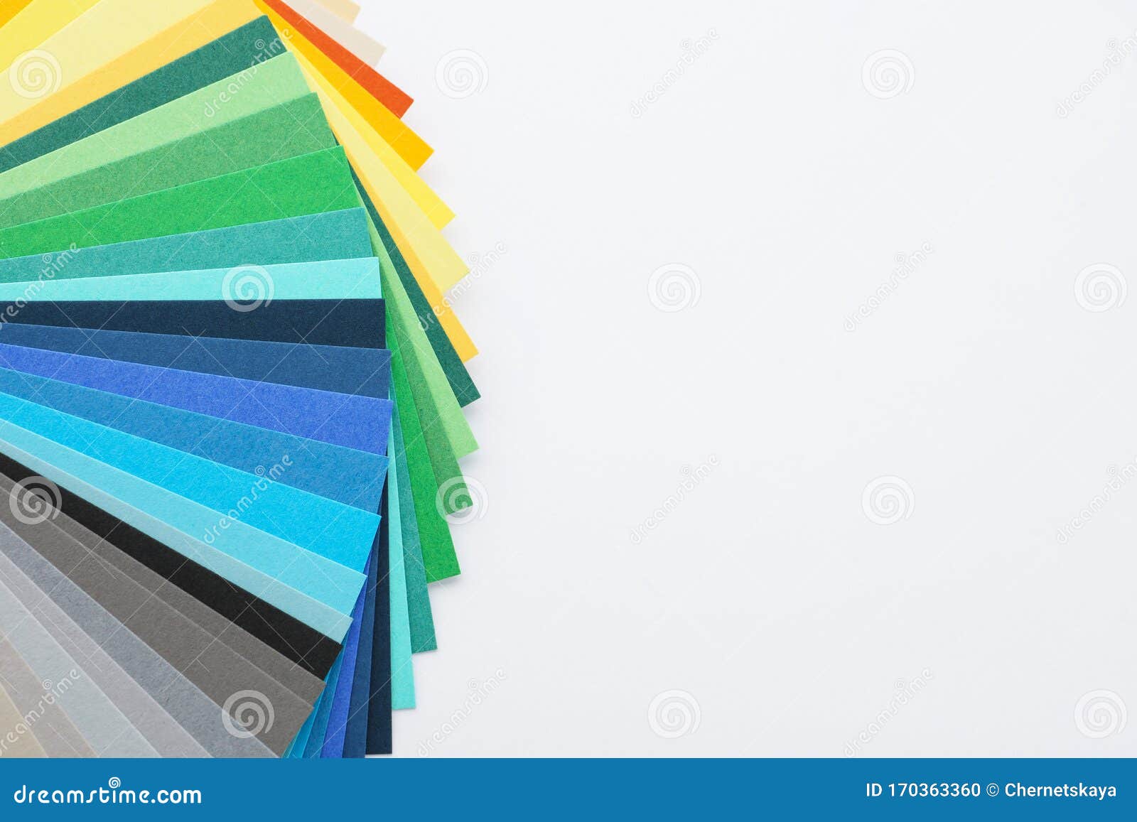 Color Palette Samples on White Background Top View Stock Photo - Image ...