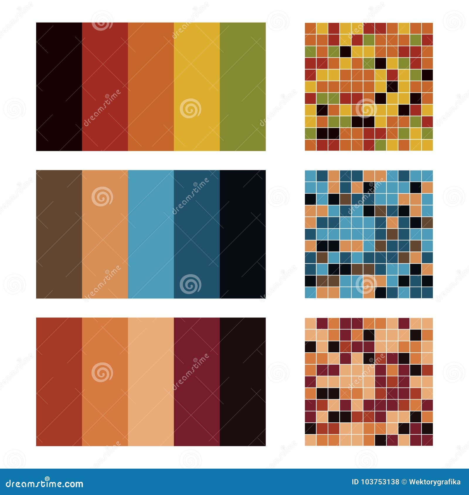 Color Palette Set Background. Harmony Color Combos Spectrum Stock ...