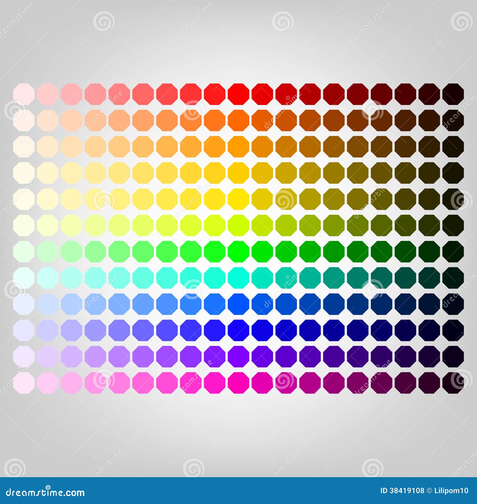 Color Palette with Shade of Colors Stock Vector - Illustration of ...