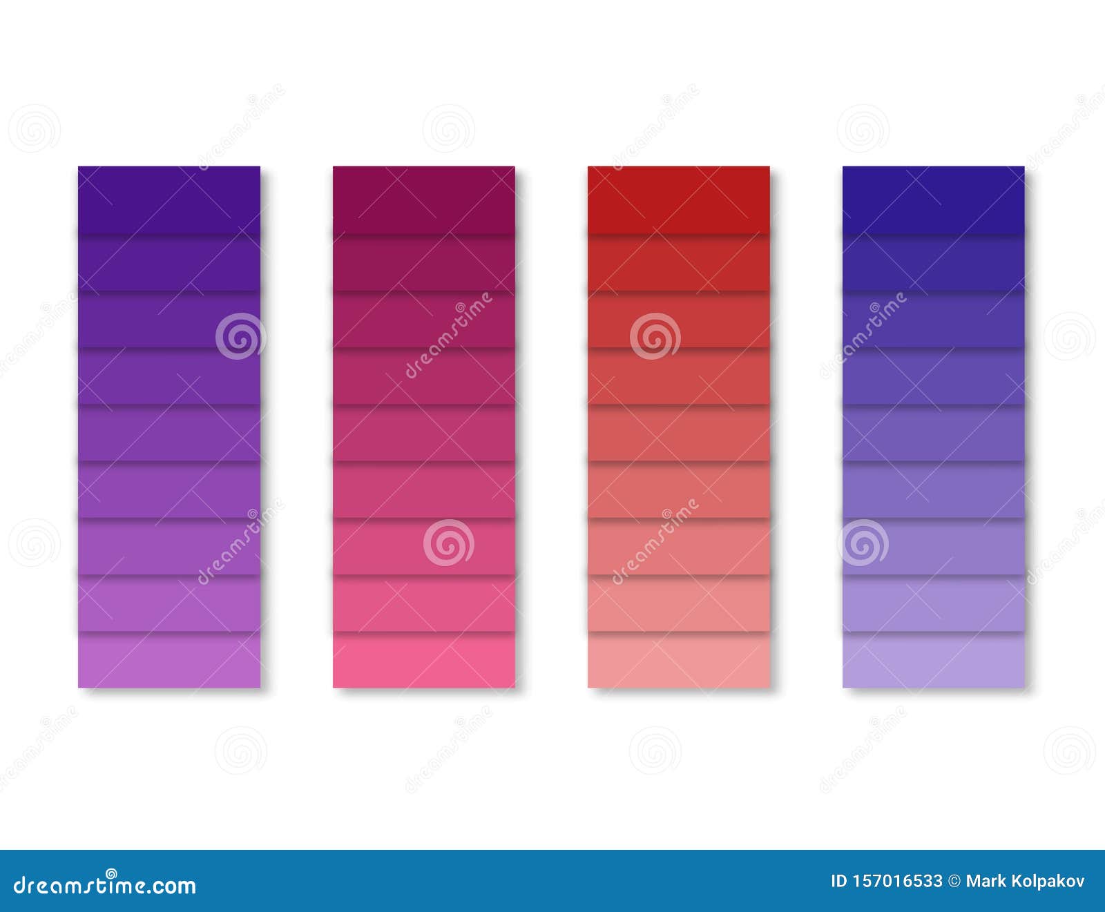 Color Palette with Shade in Style of Flat Stock Vector - Illustration ...