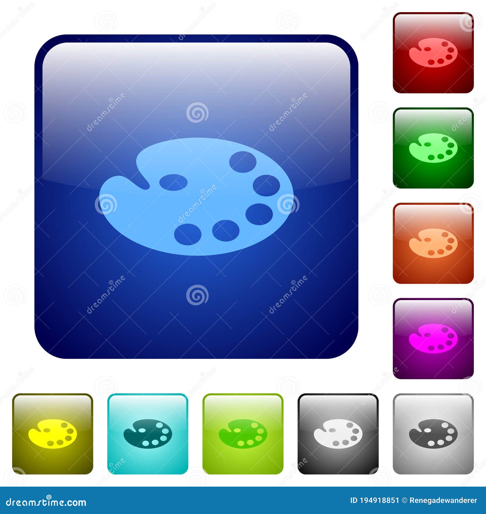Color Palette Color Square Buttons Stock Vector - Illustration of ...